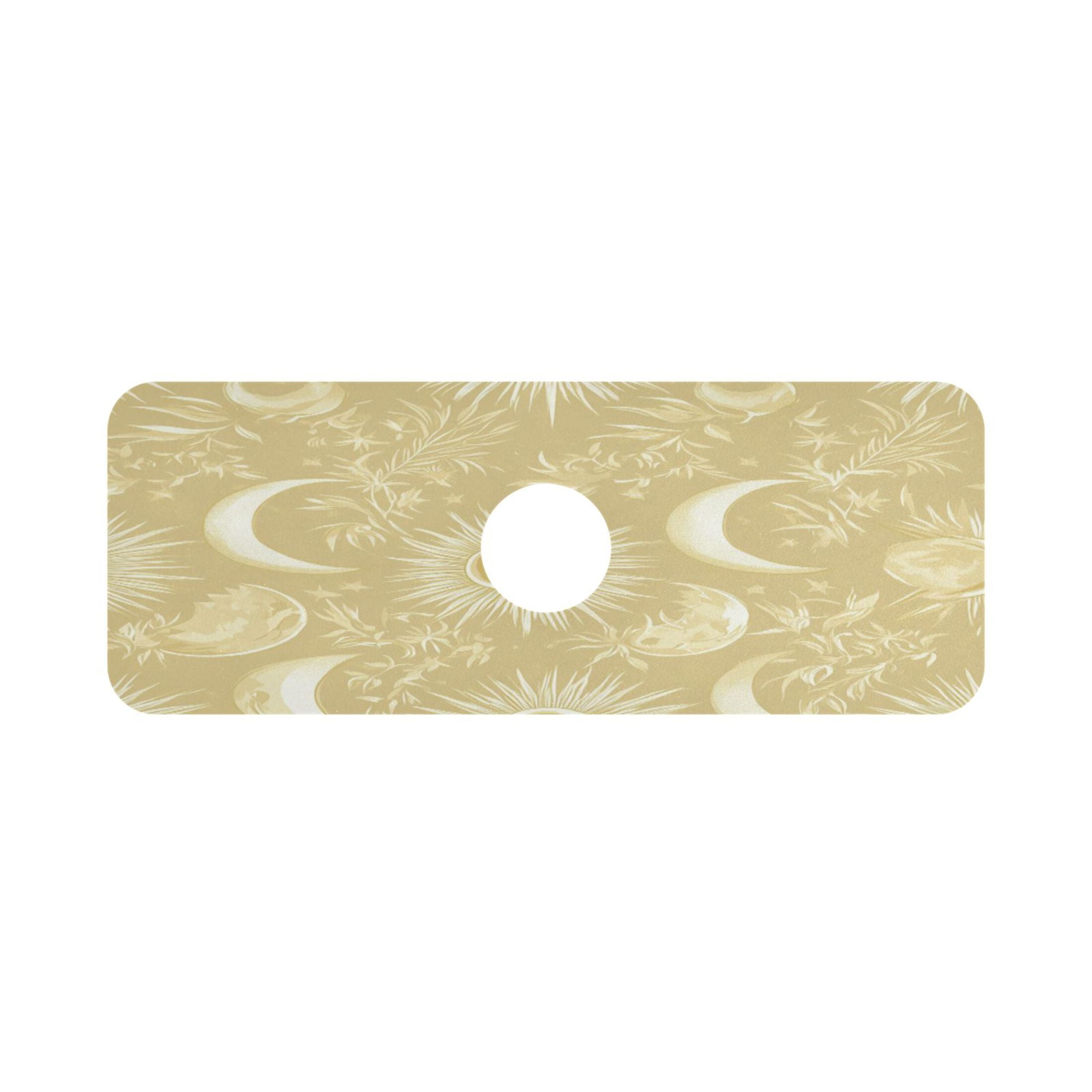 Facial Sun Moon Pattern Single Compact Faucet Drying Pad 14.7x5.4in ...