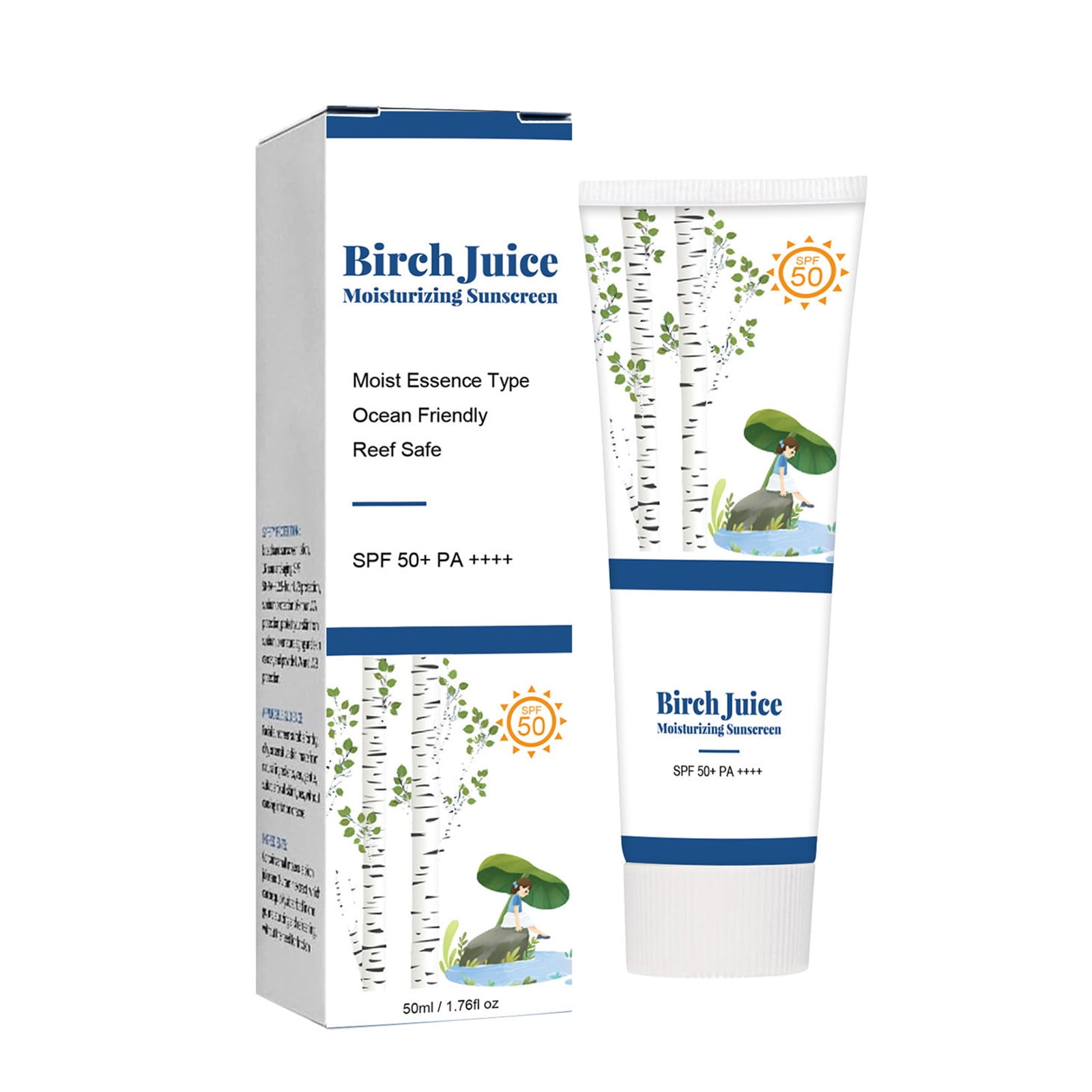 Facial Sunscreen Cream SPF 50 Moisturizing Refreshing For Sun Sensitive ...