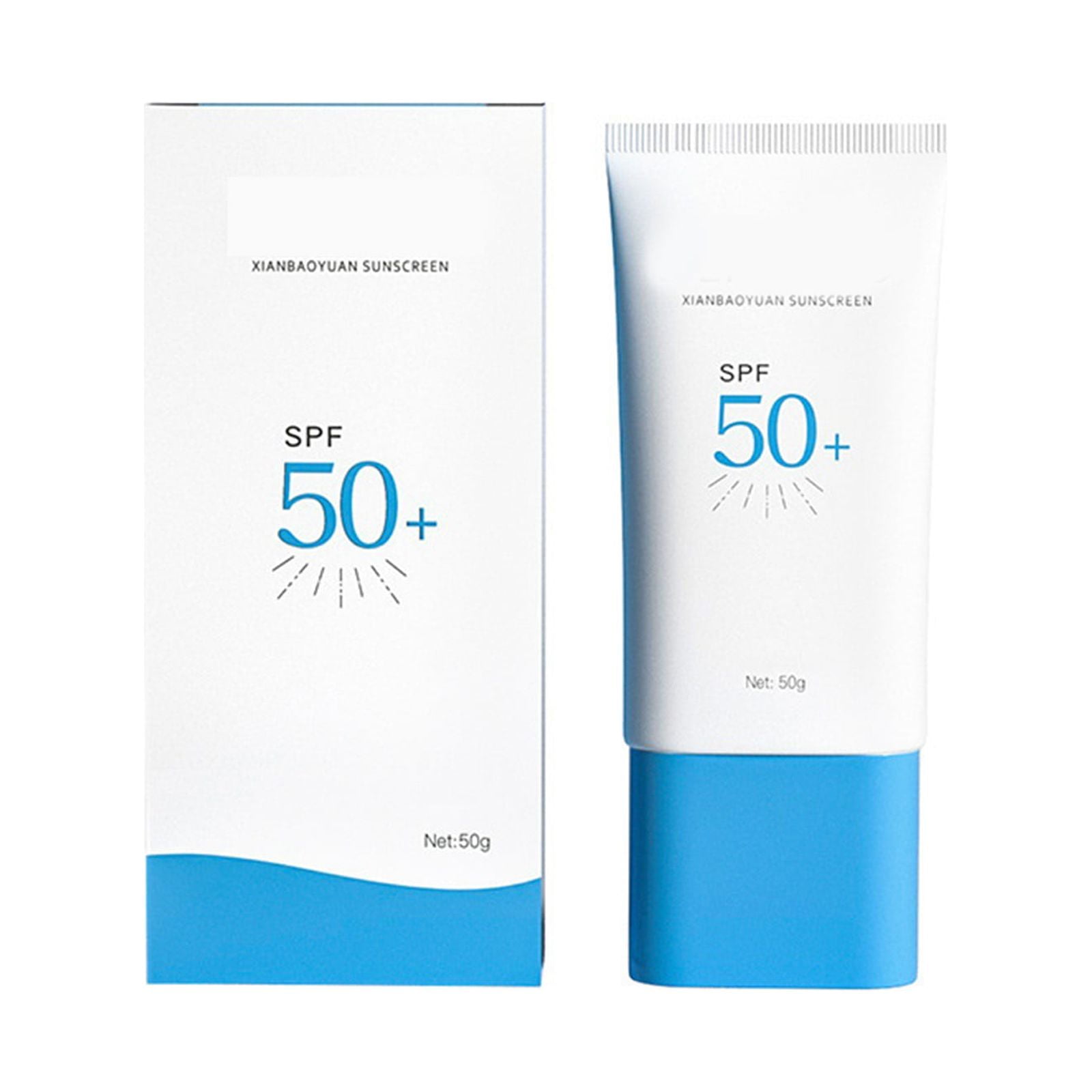 Facial Sunscreen Cream SPF 50 Refreshing Suncream Lotion Broad Spectrum ...