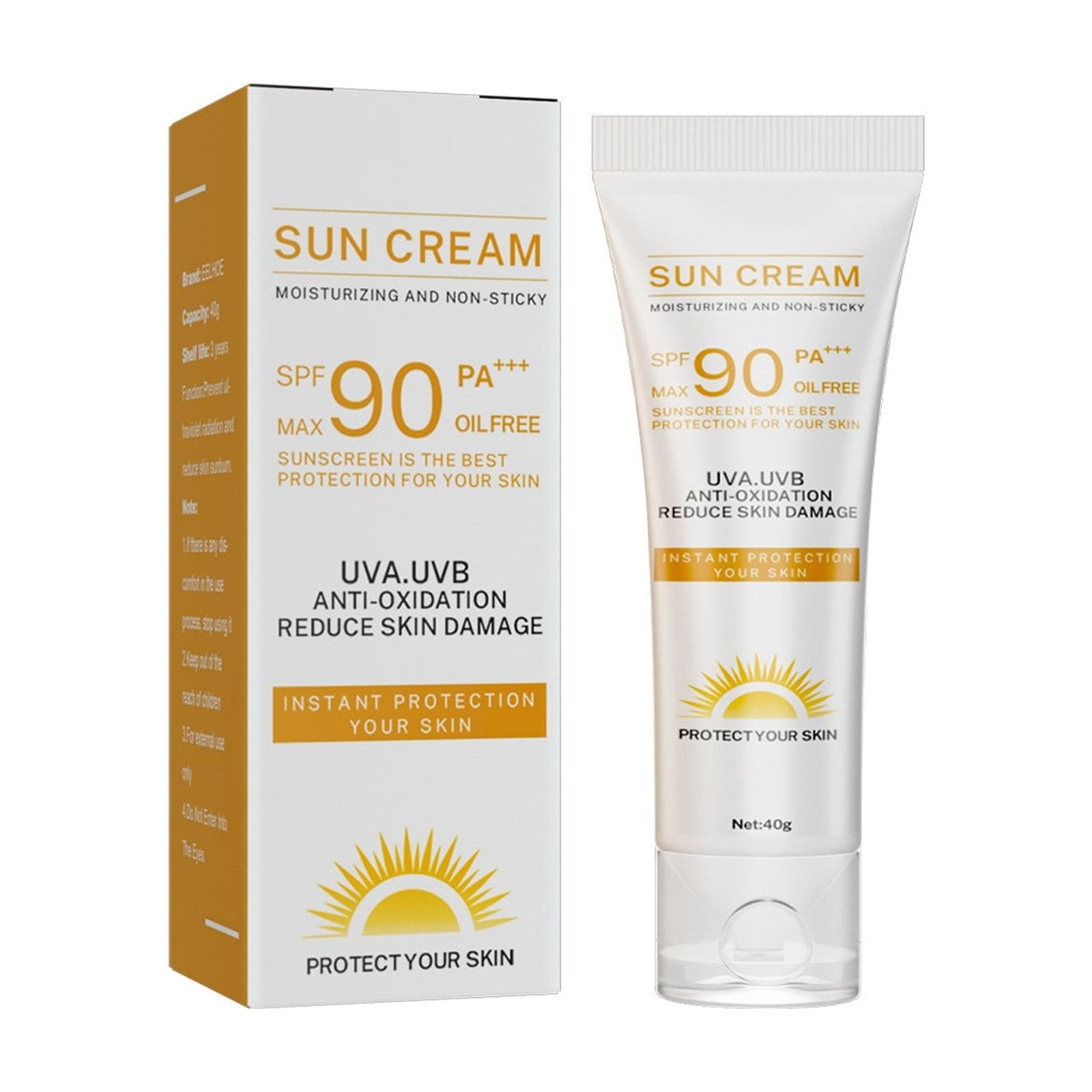 Facial Sunscreen SPF 90 UVB UVA Protection Sun Cream Day Light ...