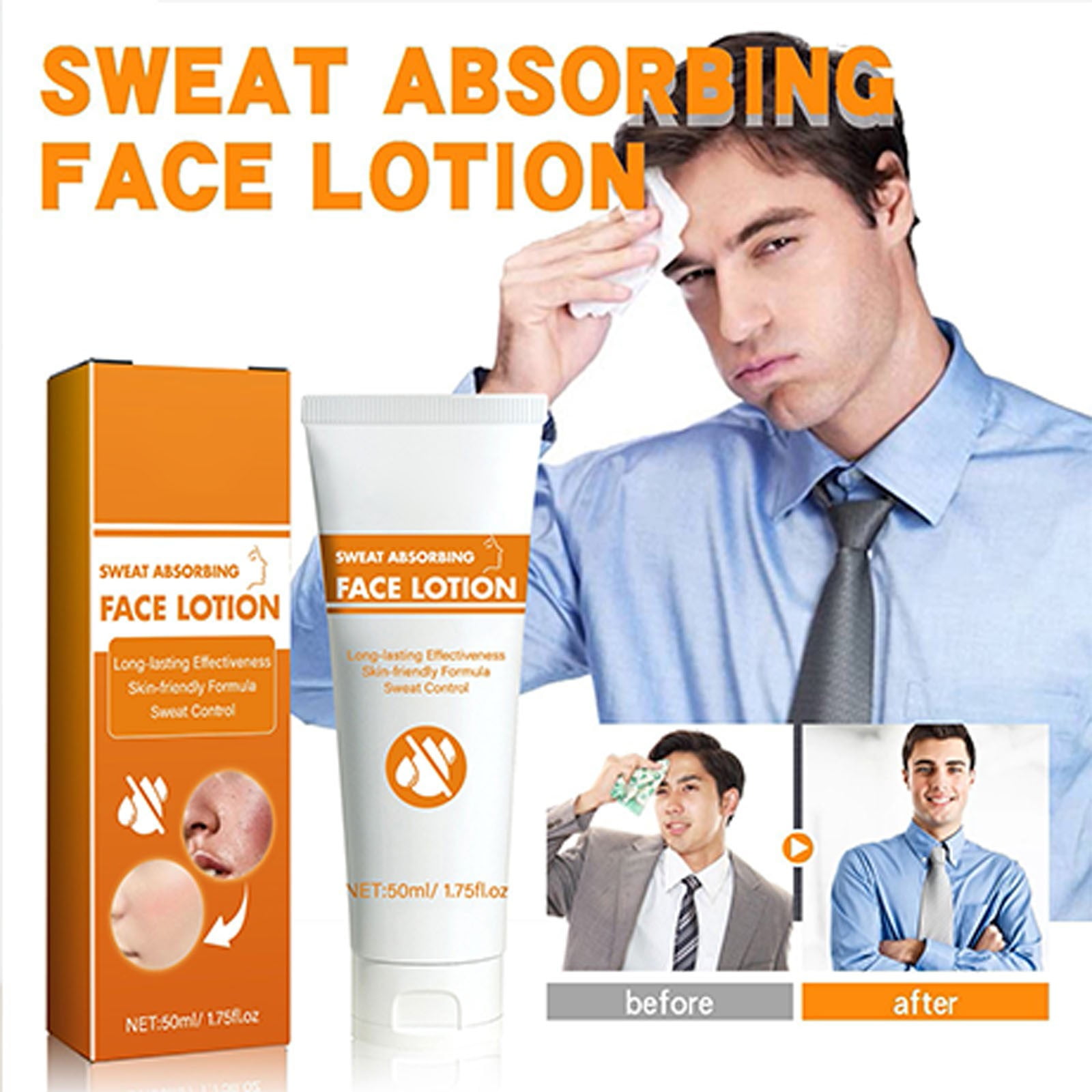 Facial Sweat Absorbing Lotion,Lightweight and Breathable,Reduces Oil ...