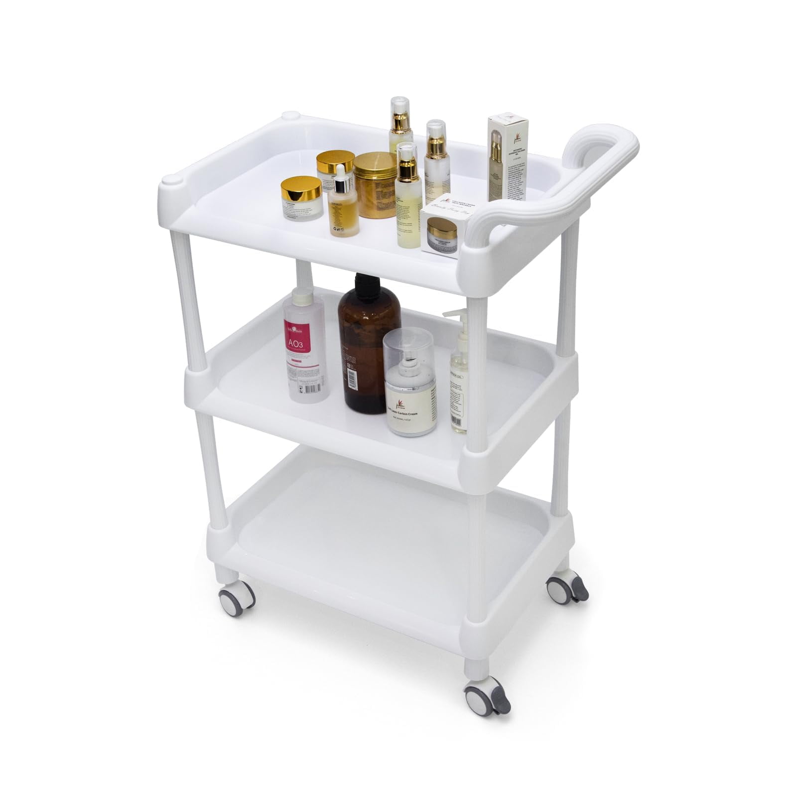 Facial Trolley ABS Beauty Salon 3 Layers Tray SPA Organizer Esthetician ...