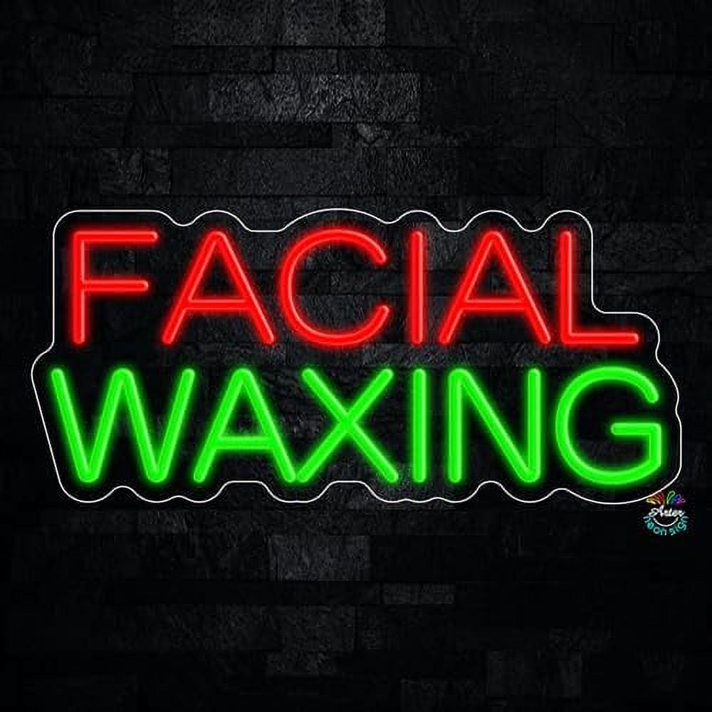 Facial Waxing LED Neon Sign 22"L x 10"H #32266 - Walmart.com