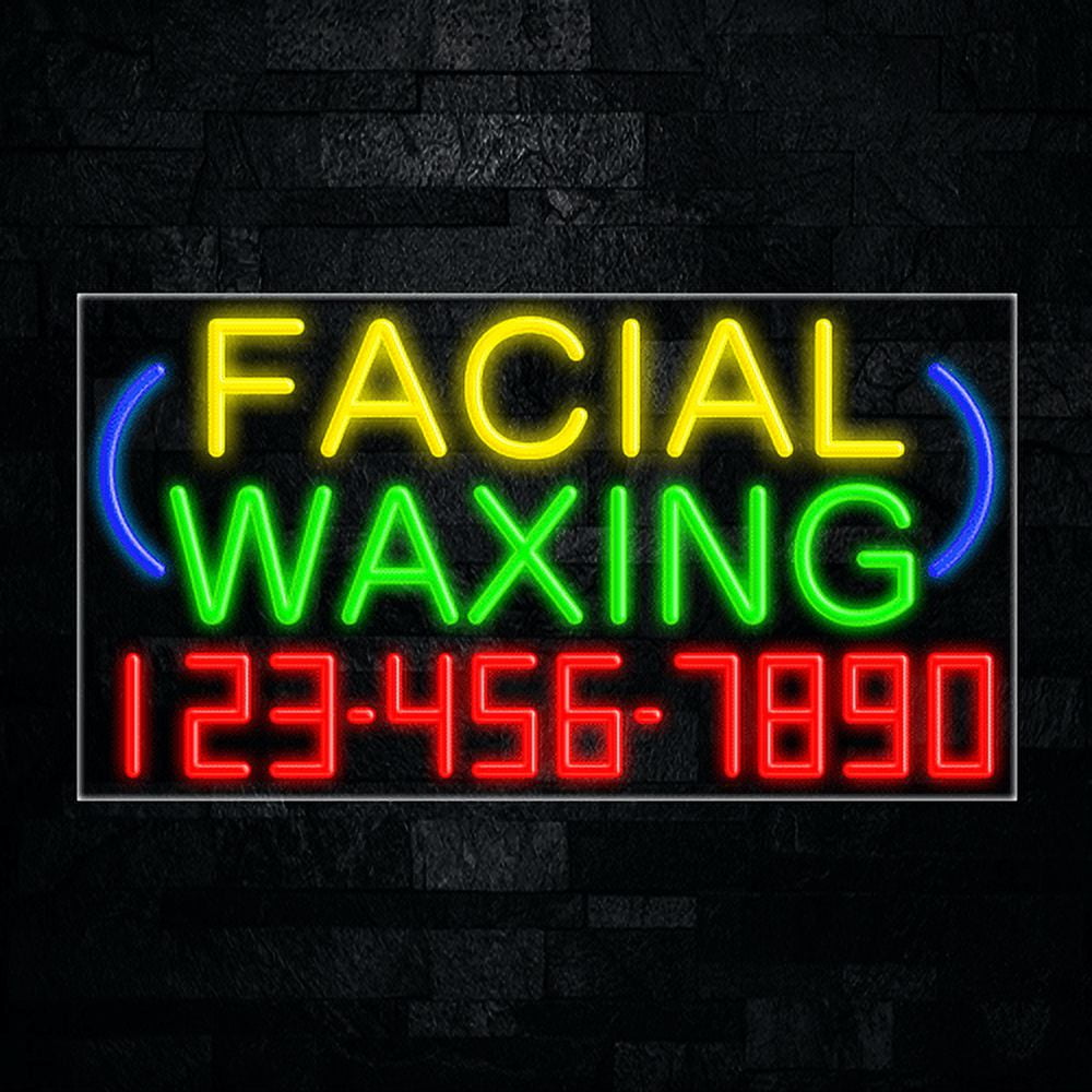 Facial Waxing LED Neon Sign 33"L x 18"H #35003 - Walmart.com