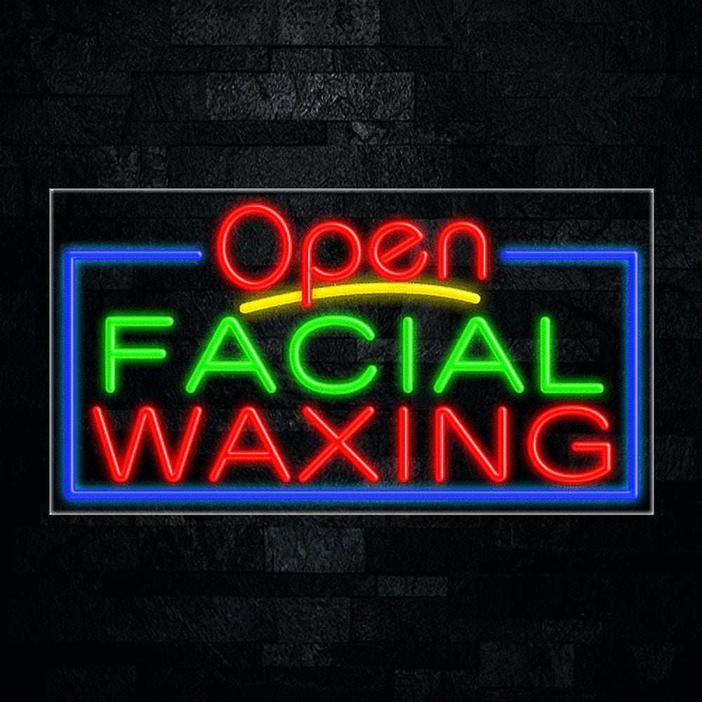 Facial Waxing LED Neon Sign 33"L x 18"H #35403 - Walmart.com