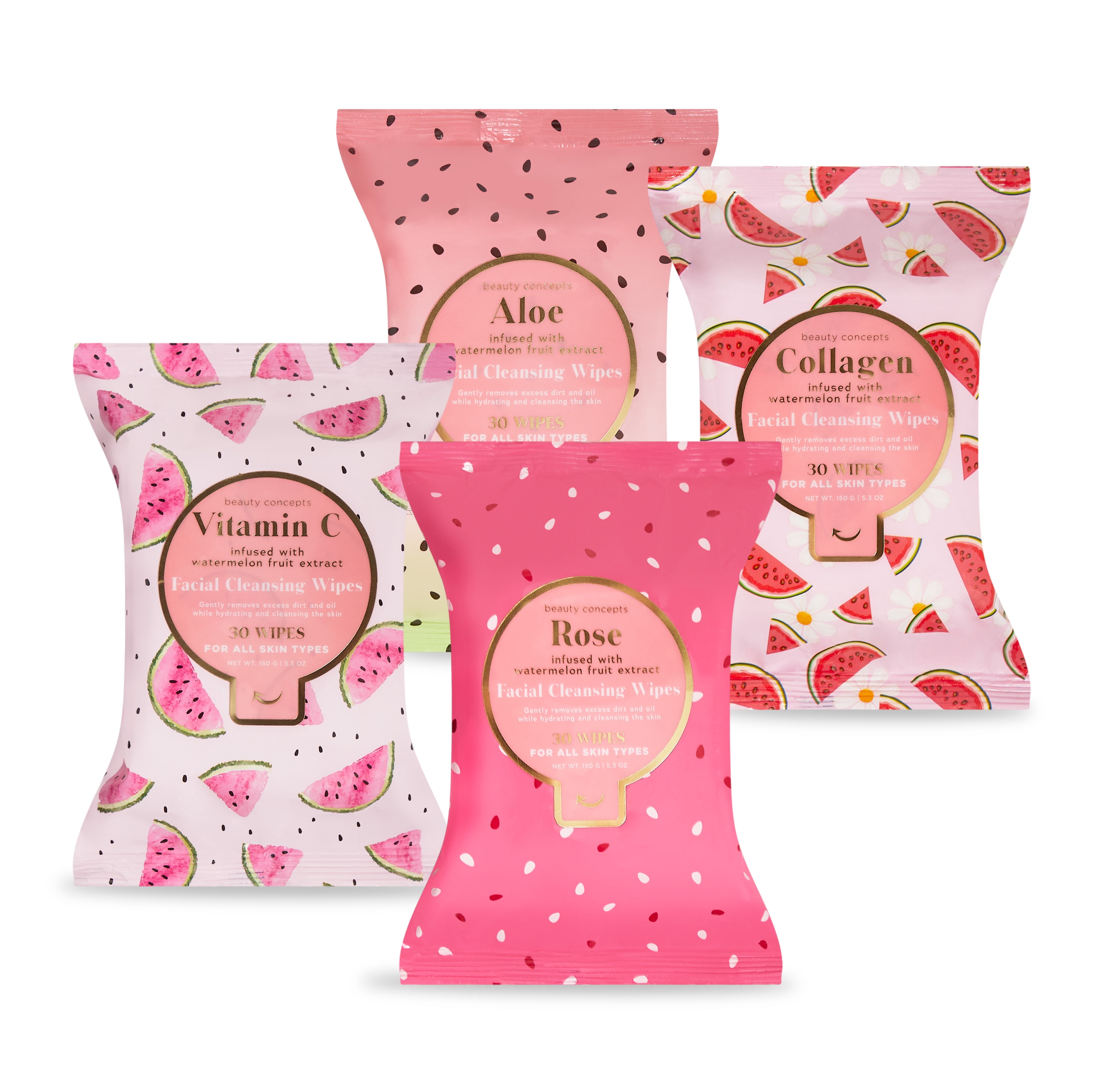 Facial Wipe Set 4 Packs, Soft and Hydrating Facial Cleansing Wipes by ...