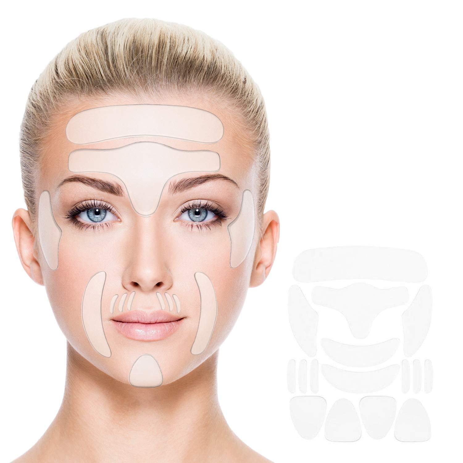 256pcs Facial Wrinkle Smoothing Patches, Anti Wrinkle Face Strips for ...