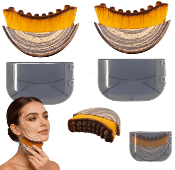 Facial contour lymphatic massage brush, lymphatic drainage massager ...