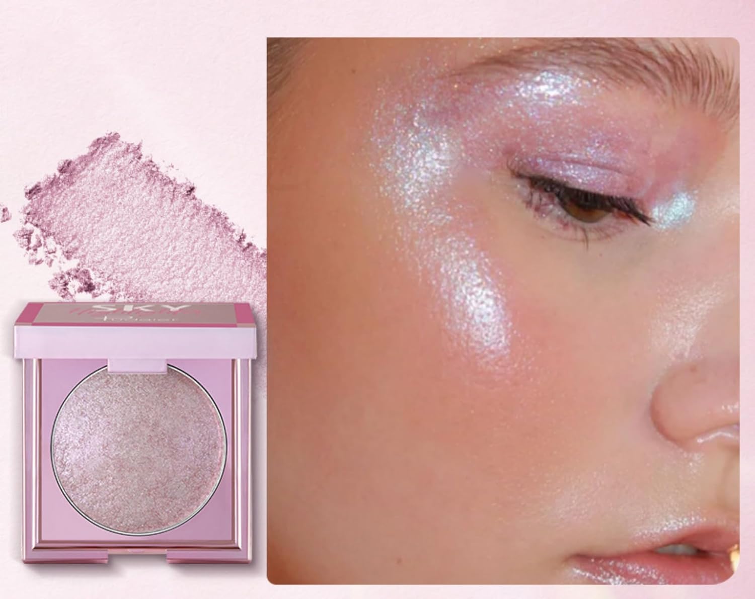 Facial highlighter 8-color smooth low gloss highlight color palette for ...