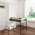 Facilehome Wall Mounted Table with Storage cabinet, Convertible Writing ...