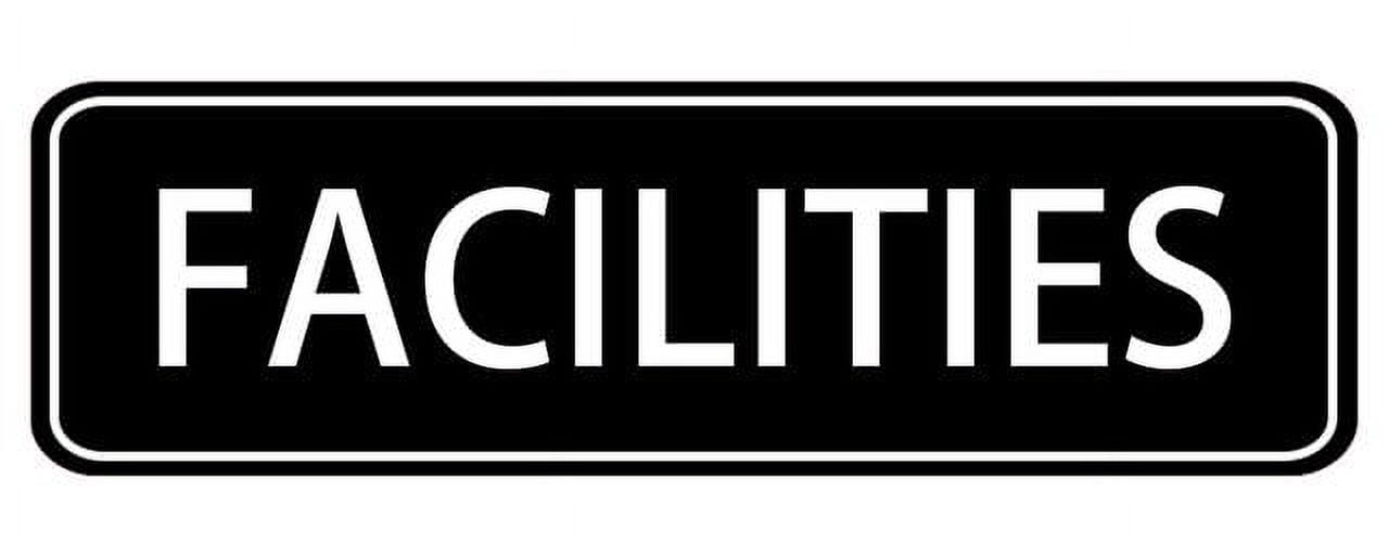 Facilities Acrylic Sign For Office Door Wall Home And Business, Easy To ...