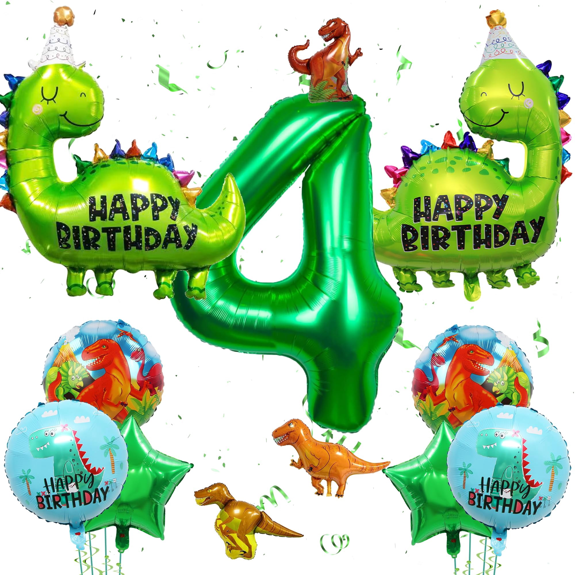 FacnyGather Dinosaur Party Decorations KEF16 Balloons - Dinosaur 4 Boys ...