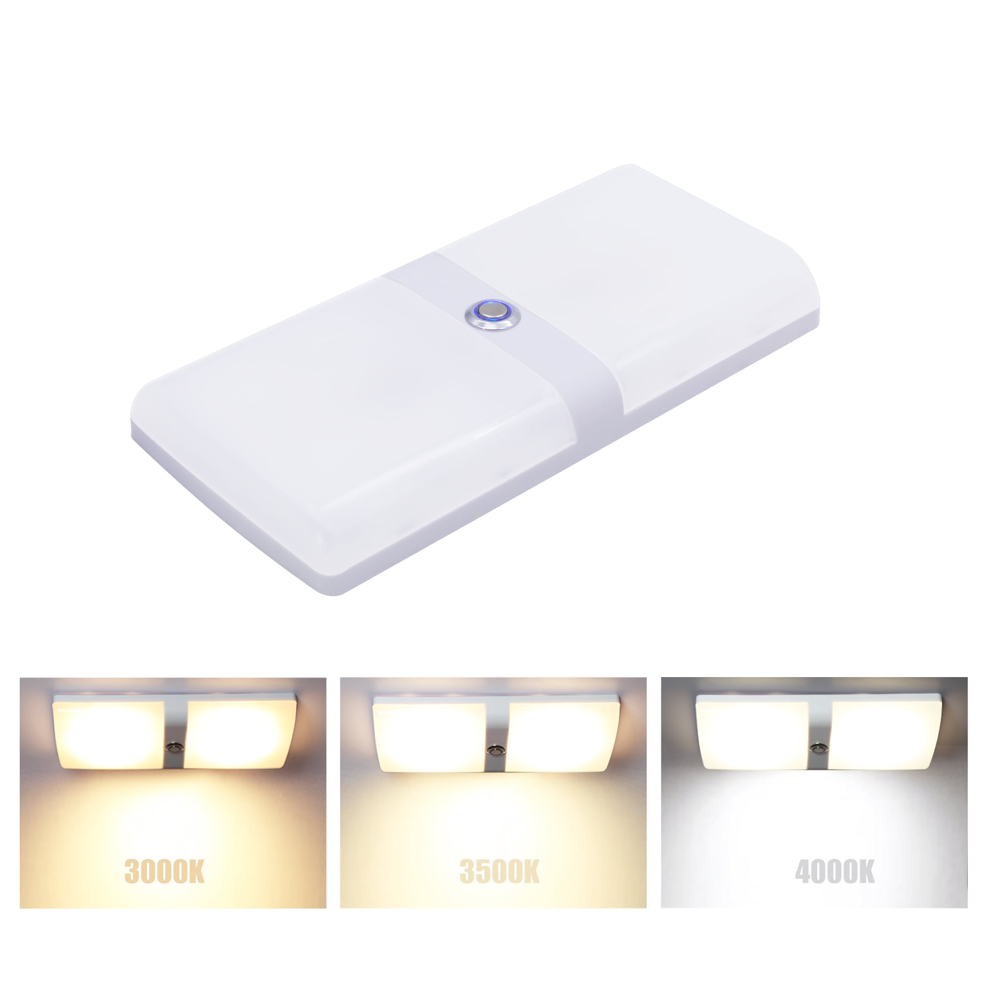 Facon 12V RV 1000Lumens LED RV Dimmable Ceiling Dome Light, With Touch ...