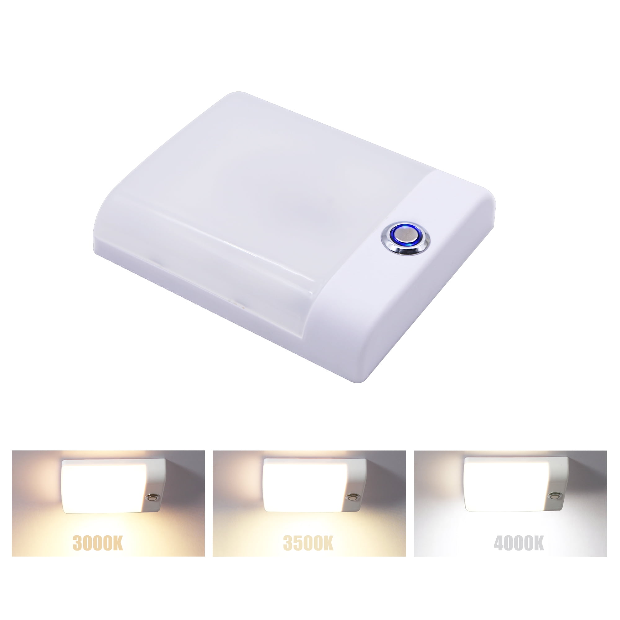 Facon 12V RV 500Lumens LED RV Dimmable Ceiling Dome Light, 3000K/3500K ...