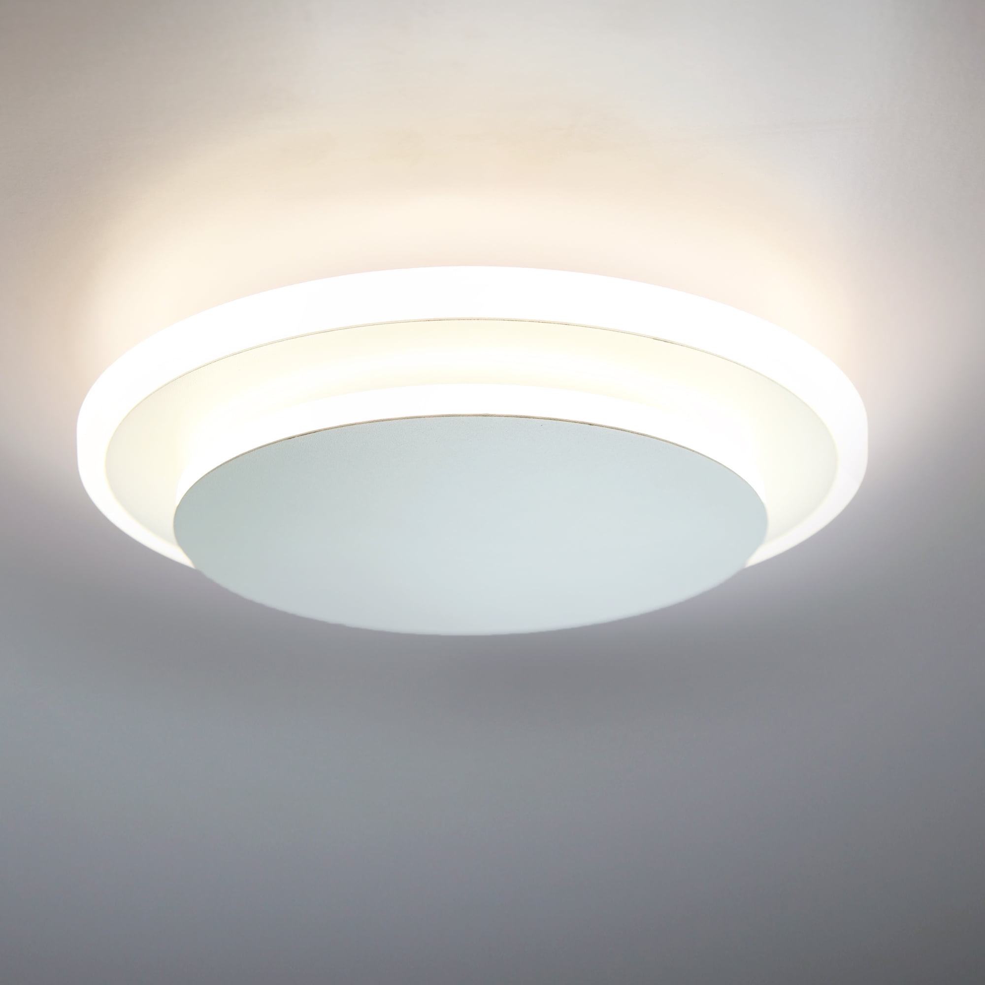 Facon 12V RV LED Acrylic Dual Round Flush Mount Light With Switch Metal ...