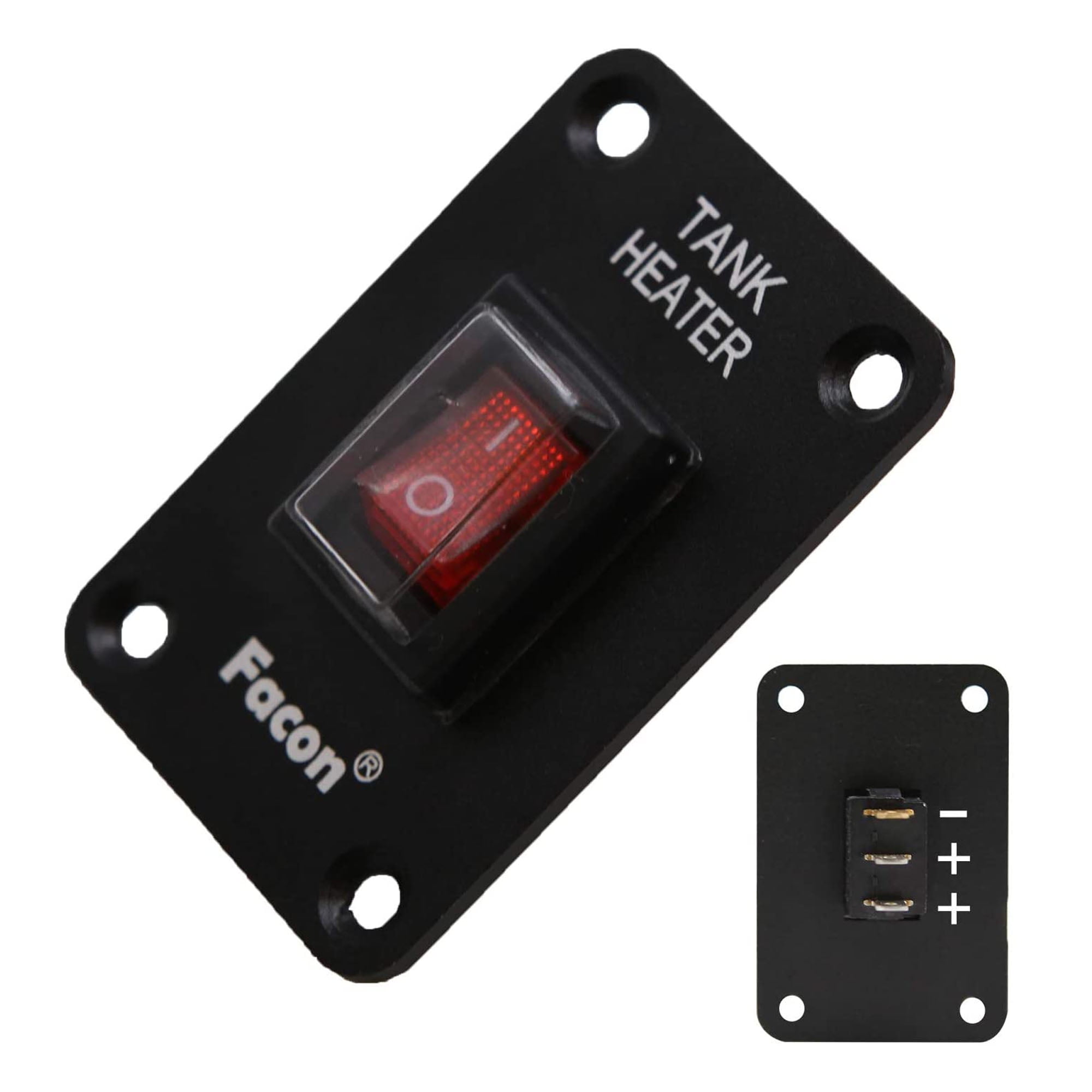Facon 12Volts Switch Box Panel, 10Amps Rocket On&Off Switch with Red ...