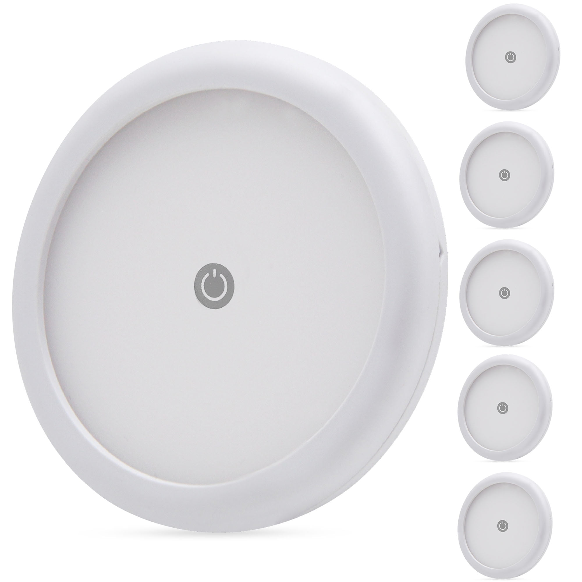 Facon 4.5" DC 12V RV LED Dome Light Fixture with Touch Dimmable Switch ...