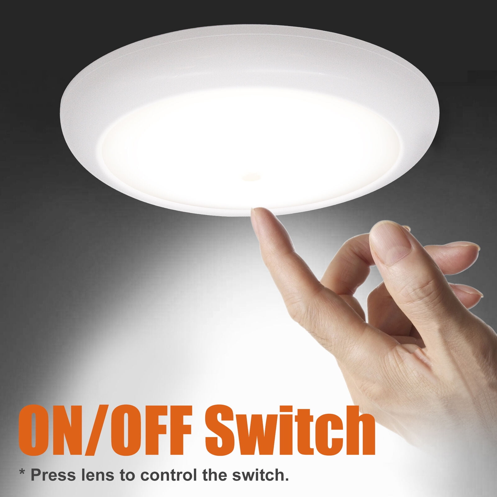 Facon 4.5Inch LED RV Puck Light, Ceiling with Switch, 12V Interior ...