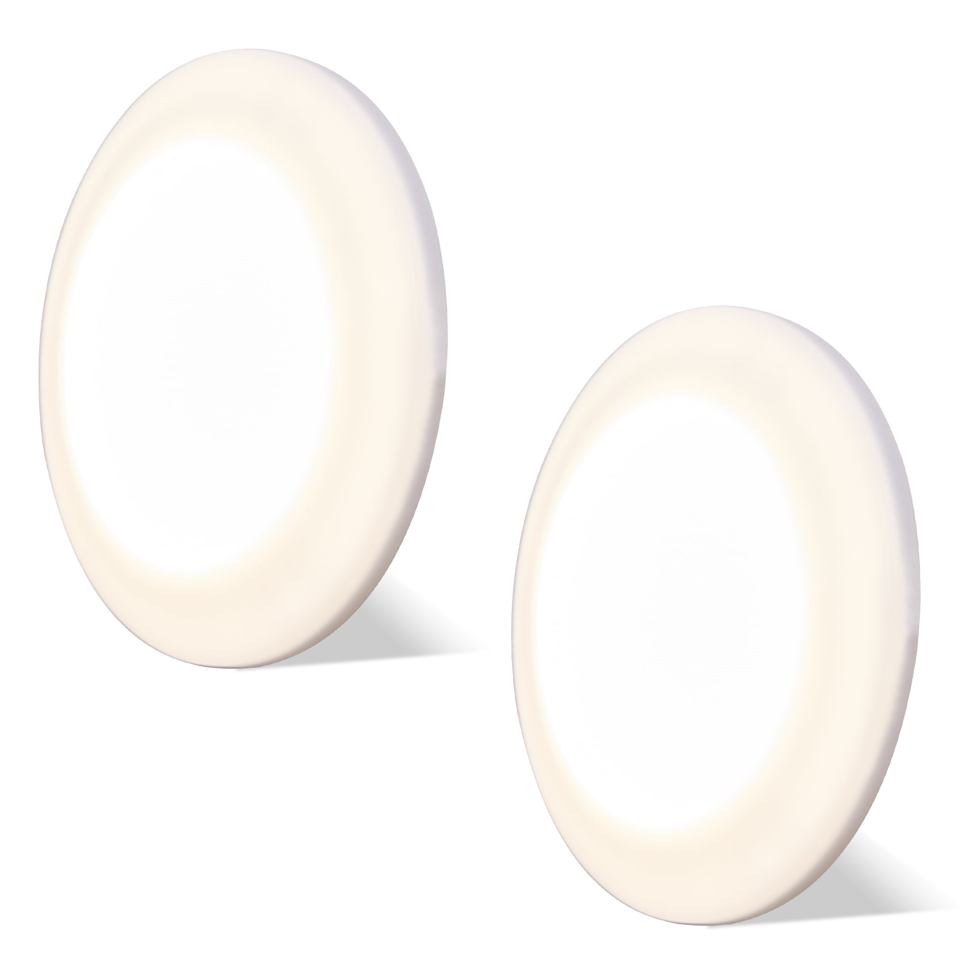 Facon All Aluminum Back Base 4.5 inch Super Slim Surface Mount with Frosted Plastic Lens Cover ...