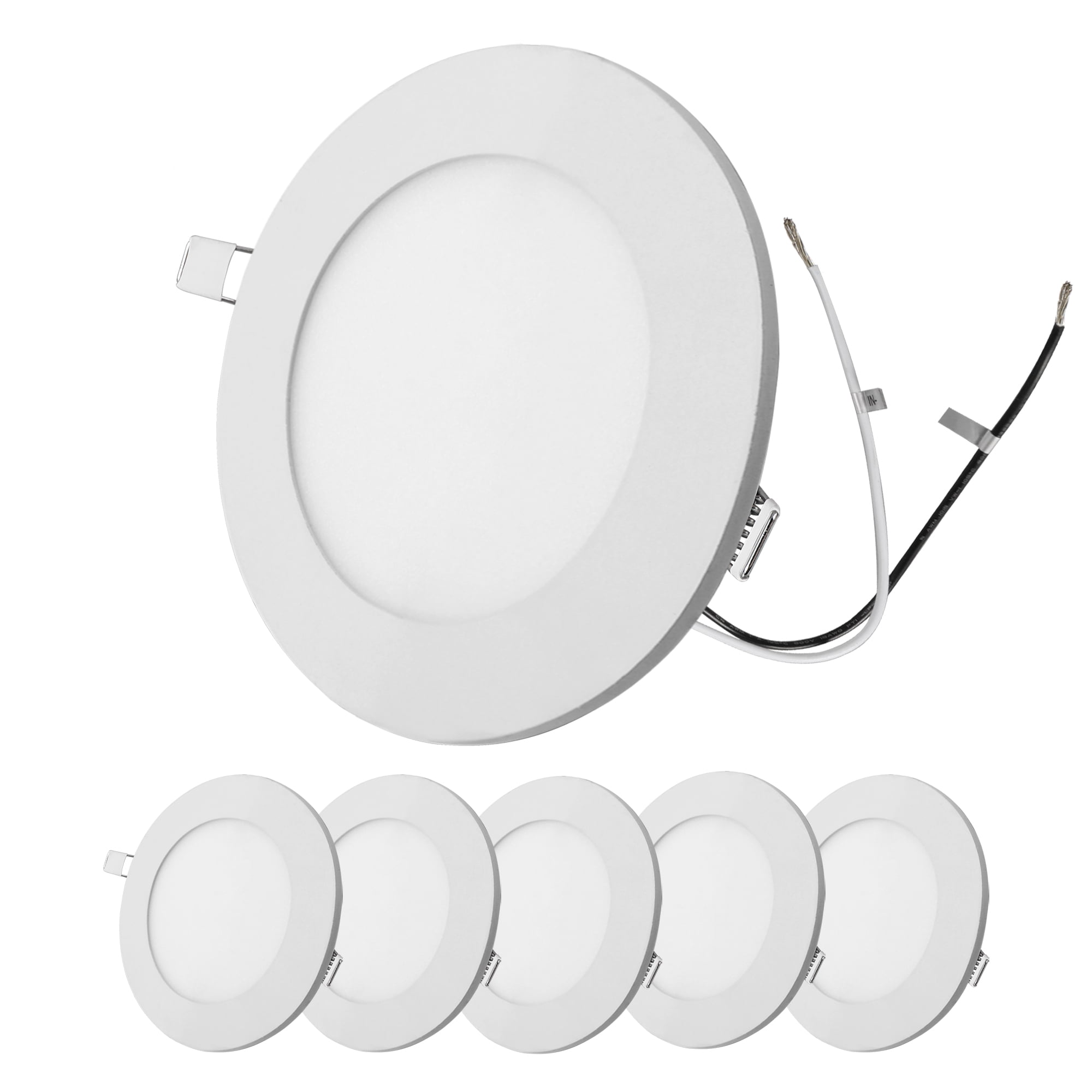 Facon 6Pcs 4'' LED RV Puck Light Aluminum Super Slim Recessed Mount ...