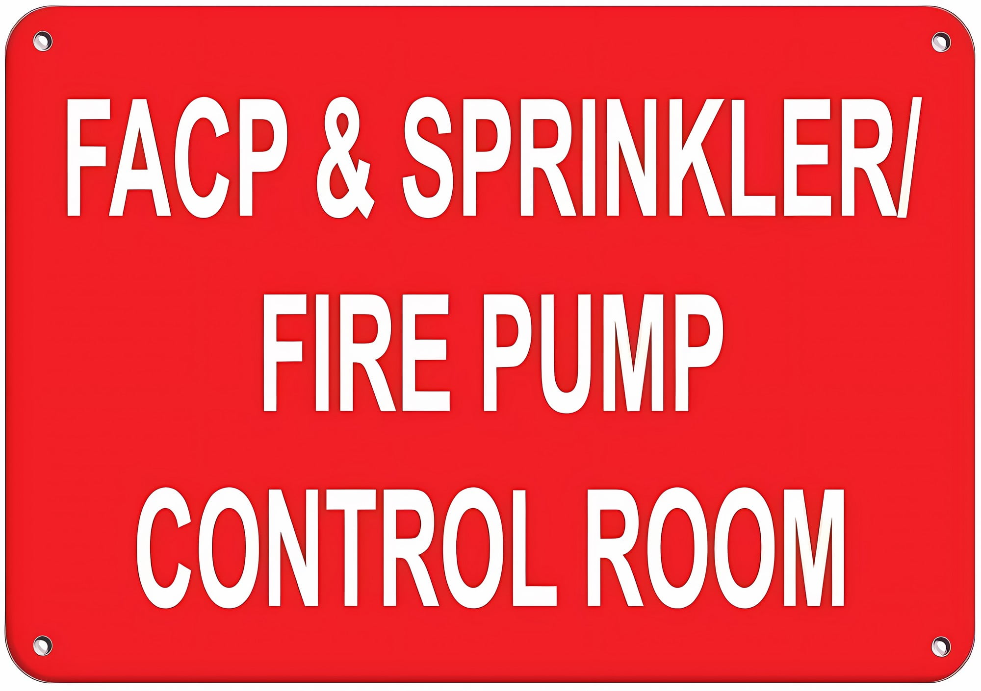 Facp & Sprinkler Fire Pump Control Room Sign - 8"x12" Vintage Metal ...