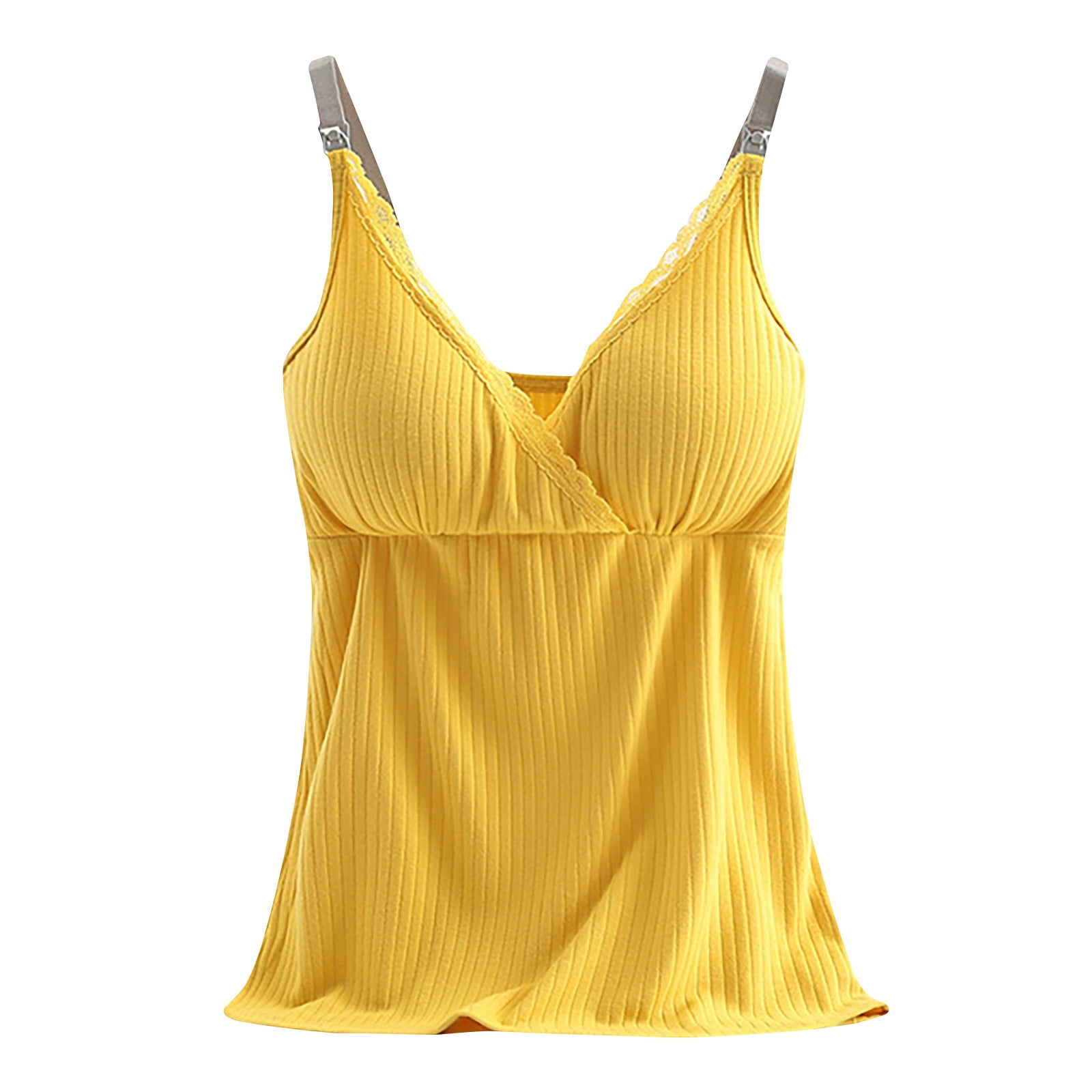 Facrlt Pregnancy Round Neck Sleeveless Pregnancy Vest Breast Feeding