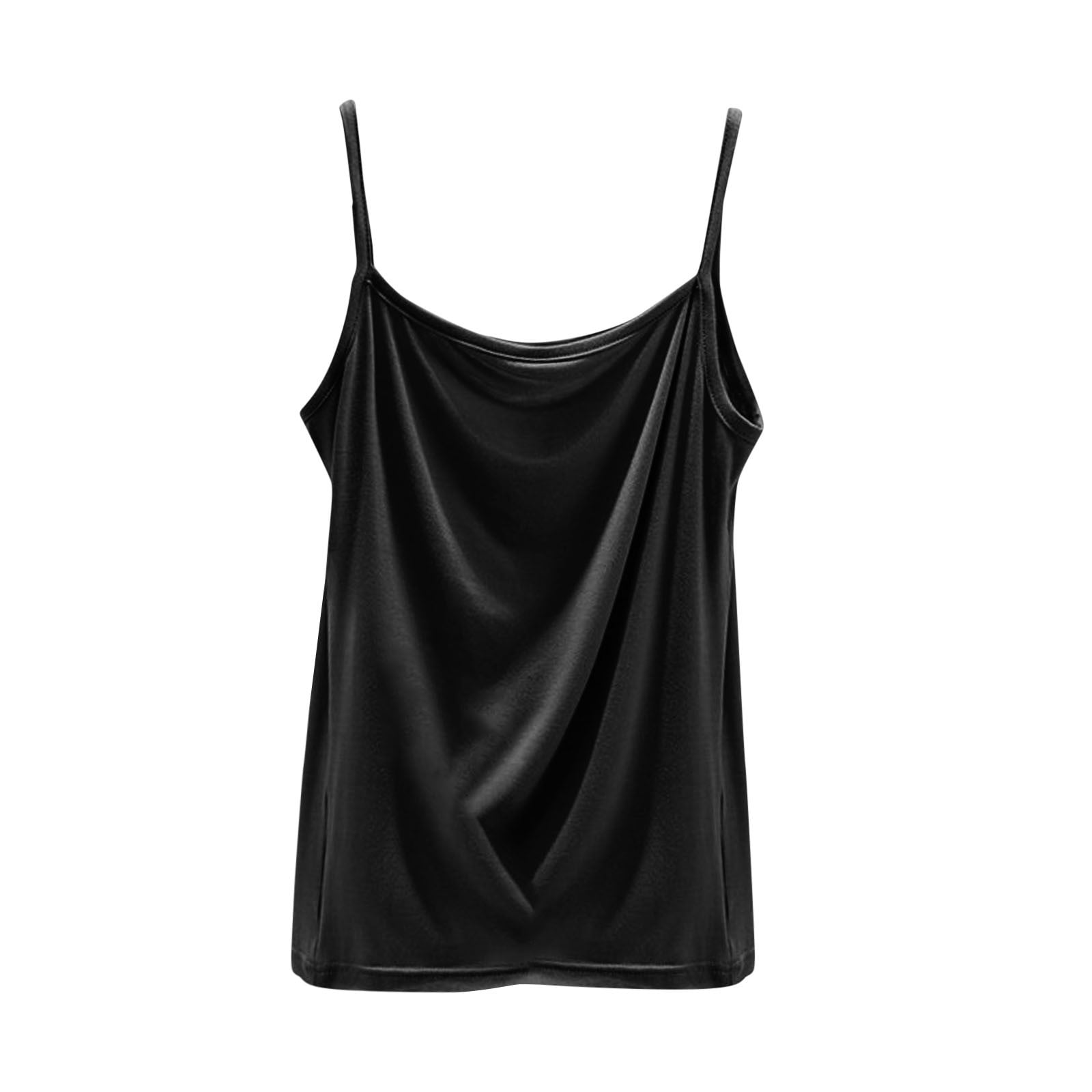 Facrlt Womens Casual Camisole Solid Color Spaghetti Straps Womens Tops