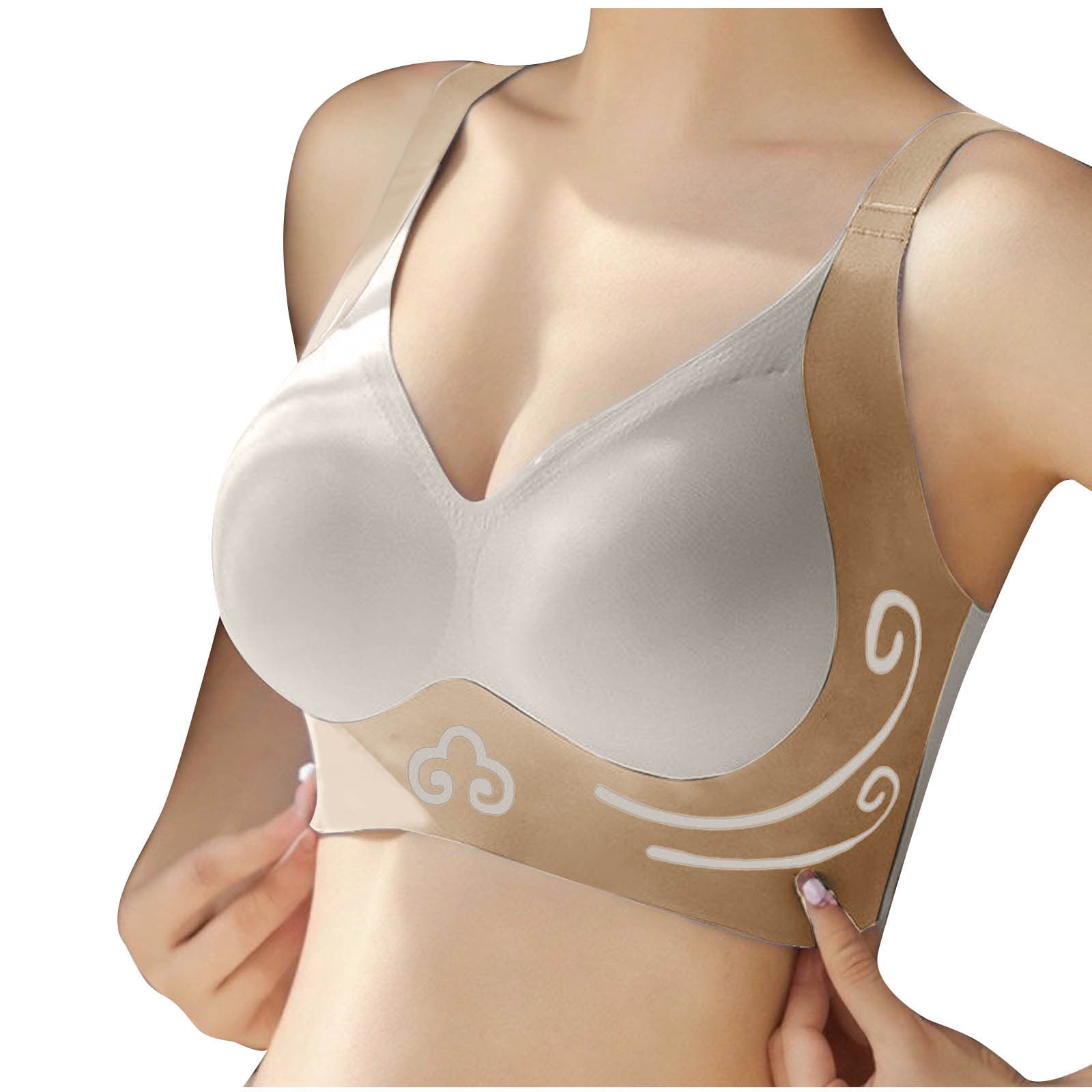 Facrlt Women's Gathering Anti-Gravity Lift Bra, Breathable and Traceless Shockproof and Anti ...