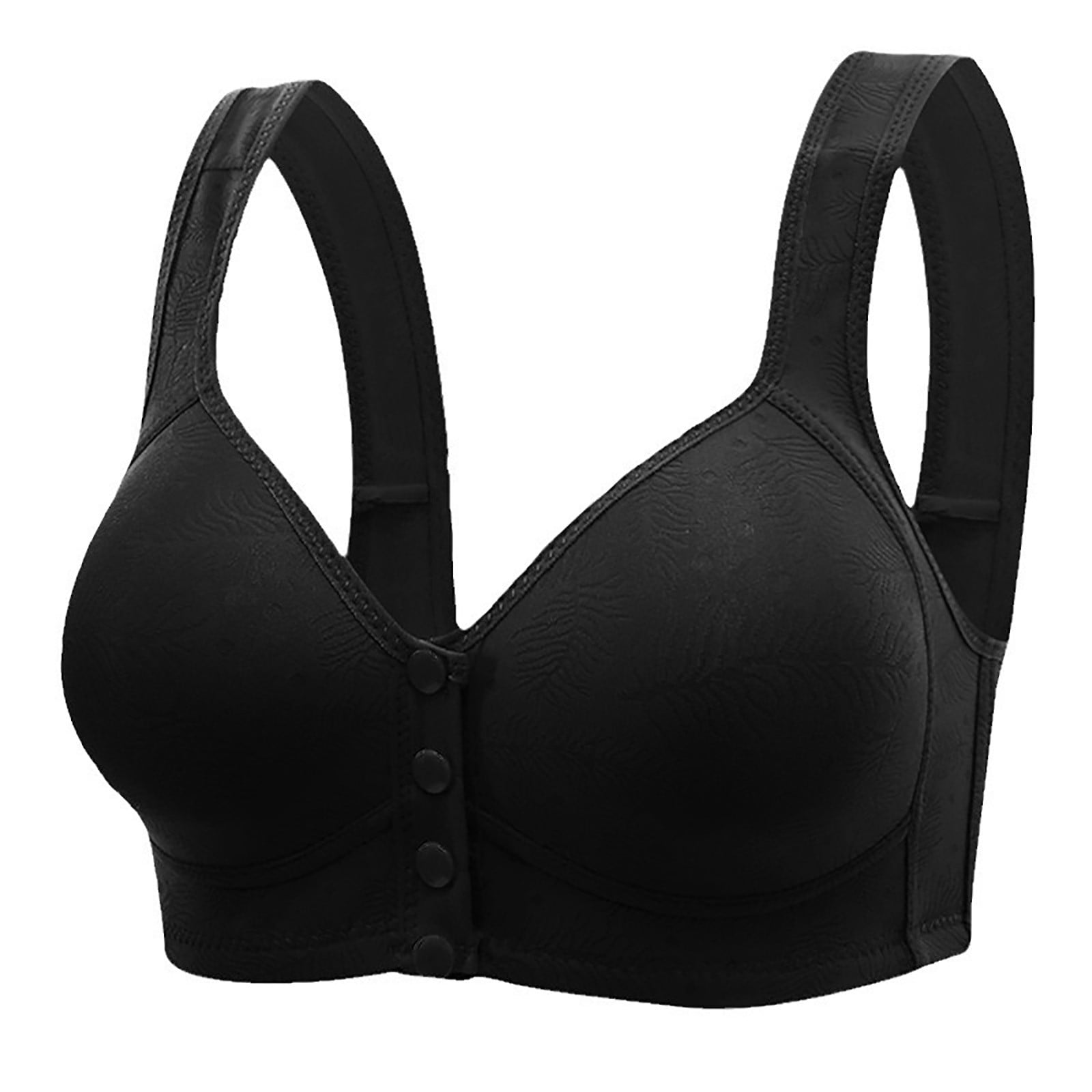 Facrlt Women's Plus Size Seamless Front Button Sports Bra, Gathering ...