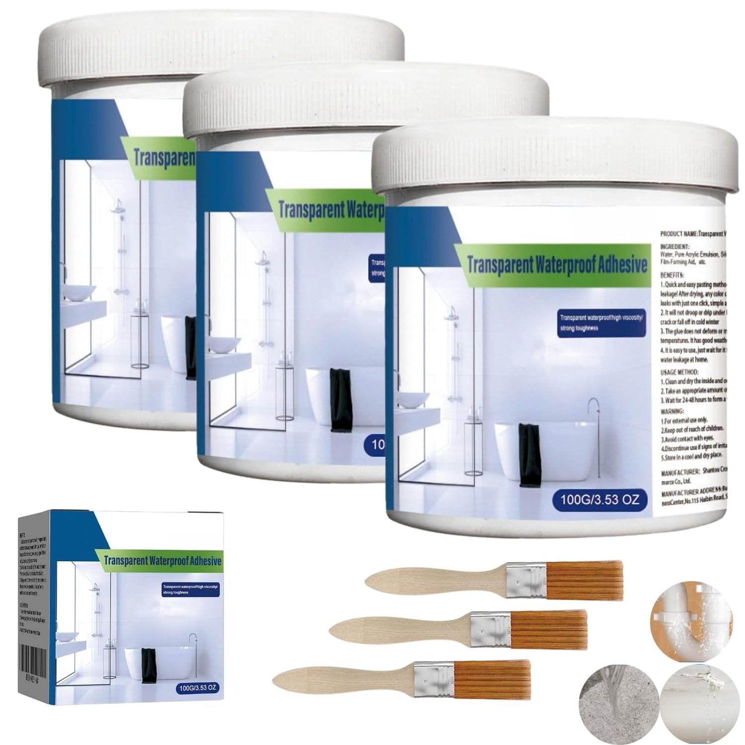 Factearn/Balconfoster/Splentdid Transparent Waterproof Coating, Slab ...