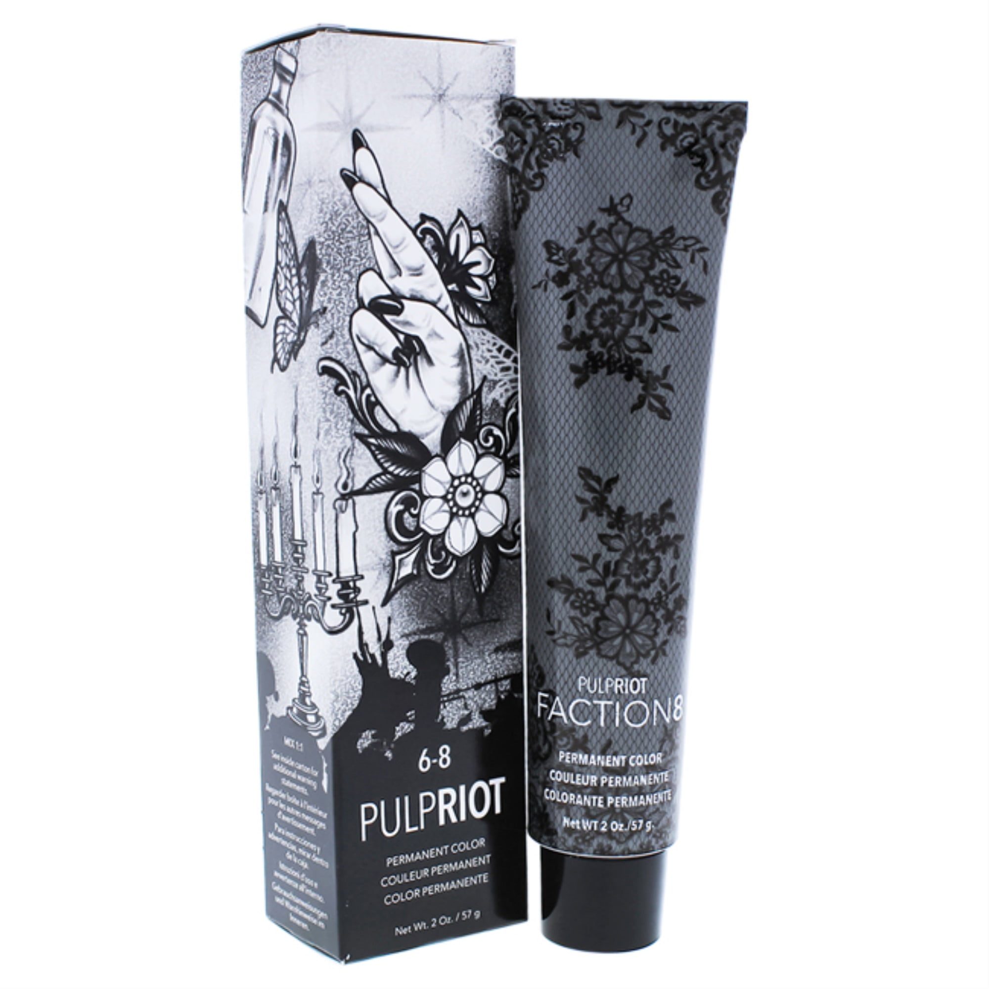Faction8 Permanent Hair Color 6-8 Brown by Pulp Riot for Unisex - 2 oz ...