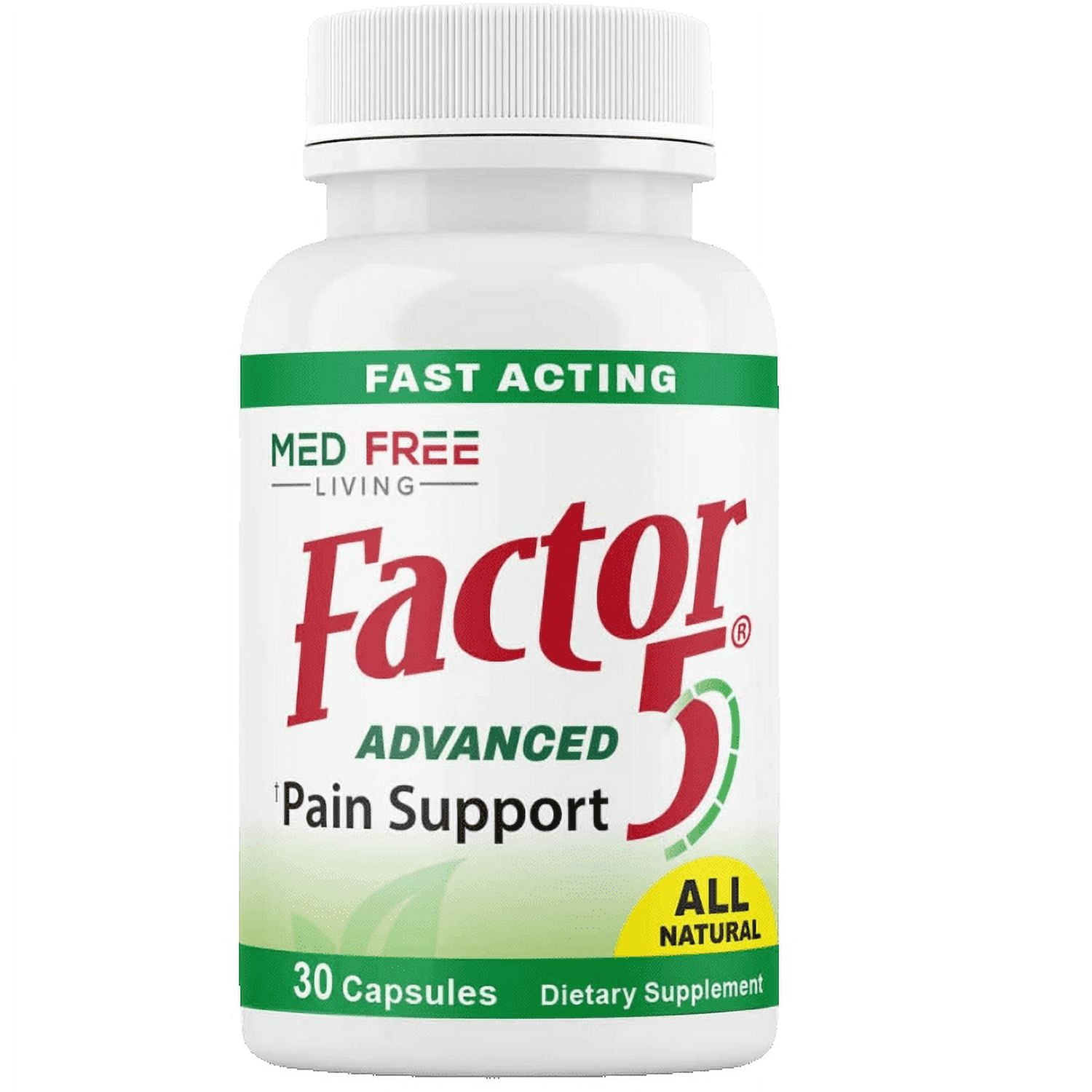 Factor 5 Advanced Pain Relief Supplement - Natural Ingredients for ...