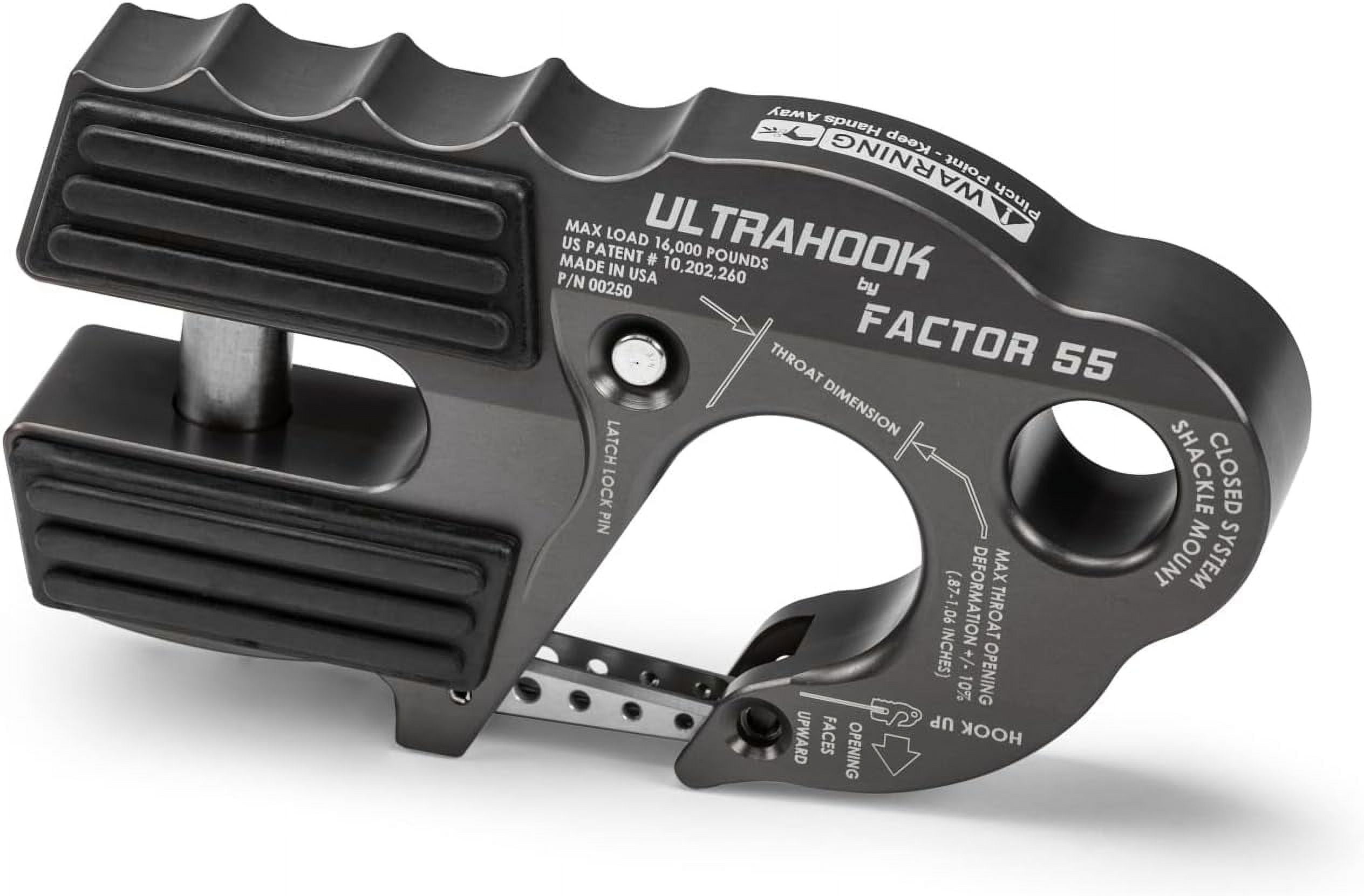 Factor 55 Ultrahook Closed System Shackle Pin Mount, Designed for Steel ...