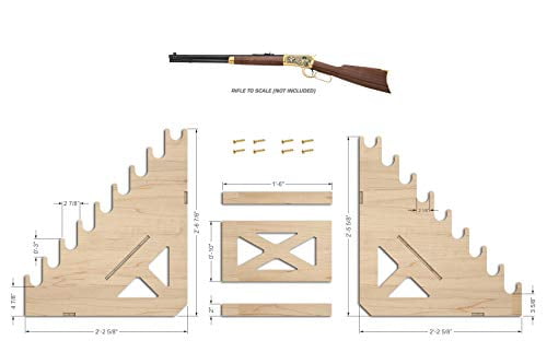 Factory Crafts | Wooden Rifle Gun Rack Display Stand | Table Top 9-Slot ...