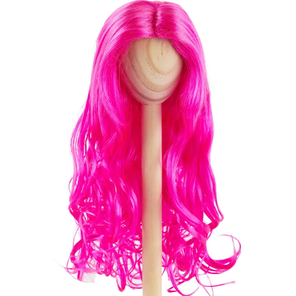 Factory Direct Craft Monique Synthetic Mohair Dark Pink Doll Wig, Dark ...