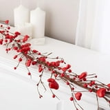 Factory Direct Craft Red Heart Berry Valentine Garland - Walmart.com