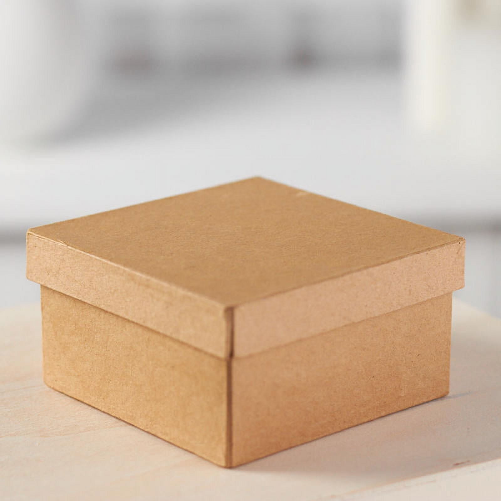 Factory Direct Craft Unfinished Paper Mache Square Boxes with Lids ...