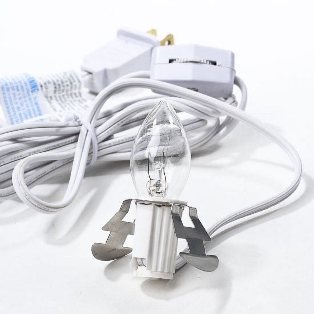 Factory Direct Craft White Clip-in Replacement Electric Bulb Cords Set ...