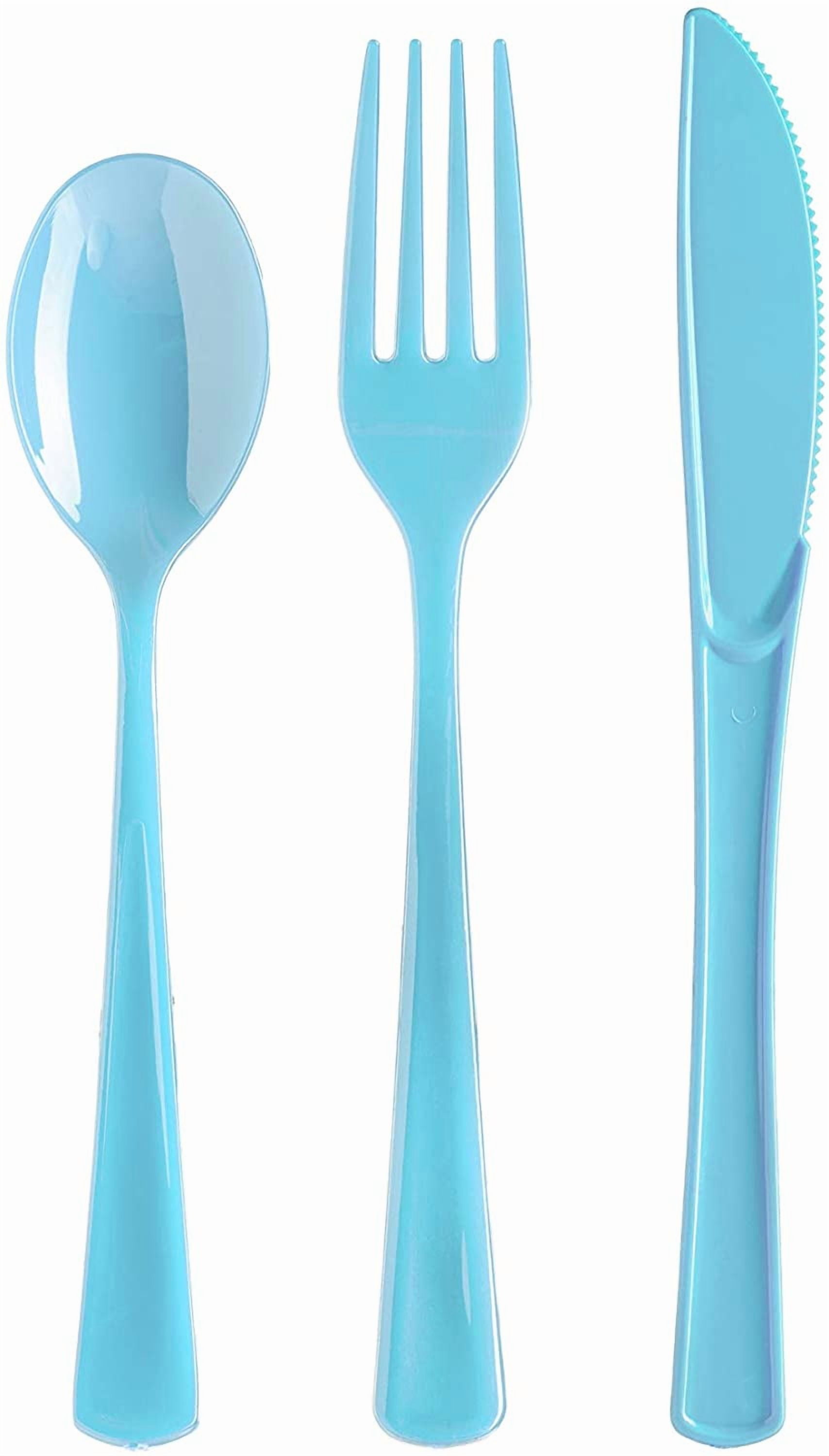 Factory Direct Light Blue Cutlery Combo Pack - 144 Ct. - Walmart.com
