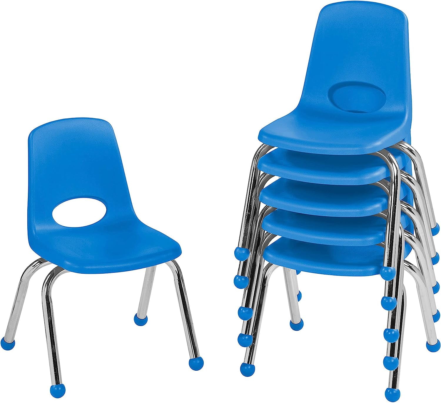 Factory Direct Partners 14" School Stack Chair, Stacking Student Seat ...