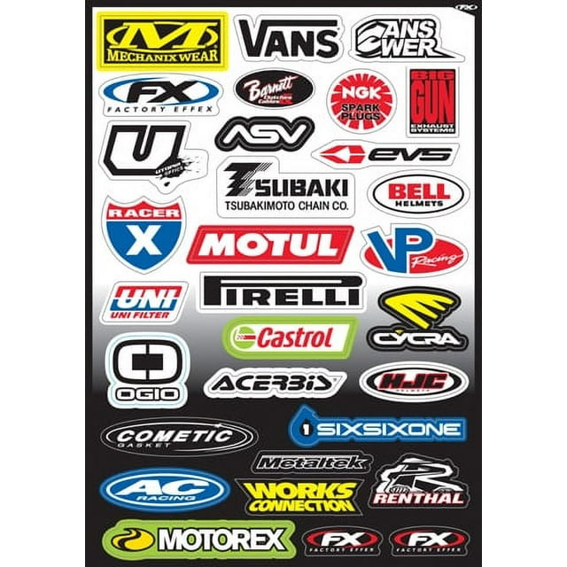Factory Effex 10-68004 2015 Sponsor/Logo Sticker Sheets Sponsor Kit C - Walmart.com