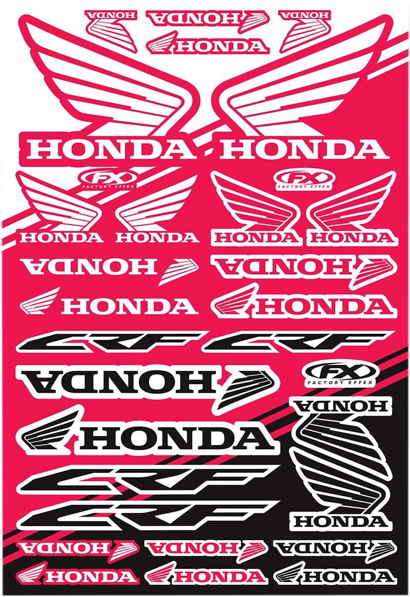 Factory Effex Honda CRF Sticker Sheet (22-68330) - Walmart.com