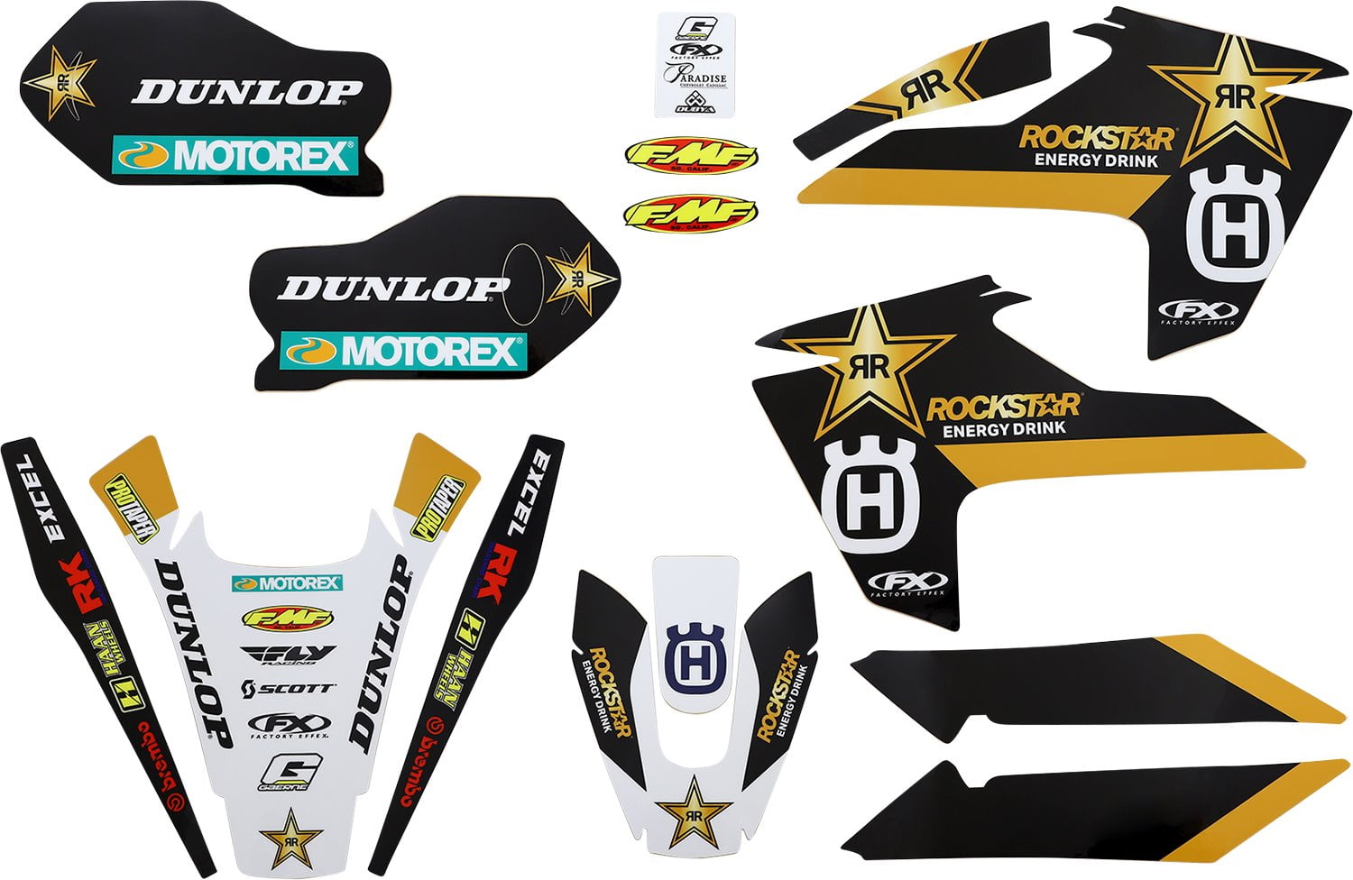 Factory Effex Husqvarna Rockstar Factory Racing Graphics Kit (25-09606) - Walmart.com