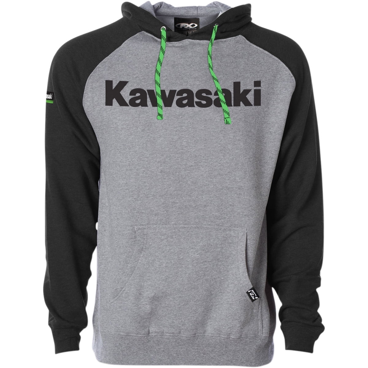 Factory Effex Kawasaki Logo Mens Pullover Hoody Black/Heather MD ...