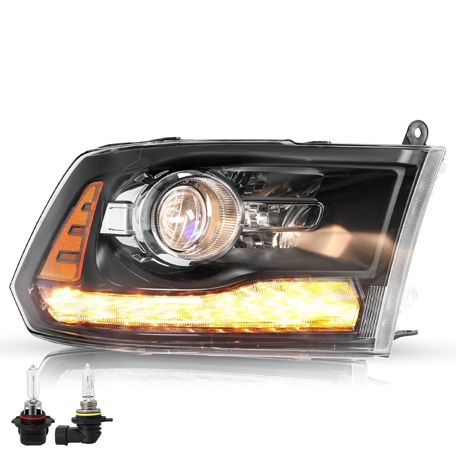 Factory Projector Headlights W/ LED DRL For Dodge Ram 1500/2500/3500 ...