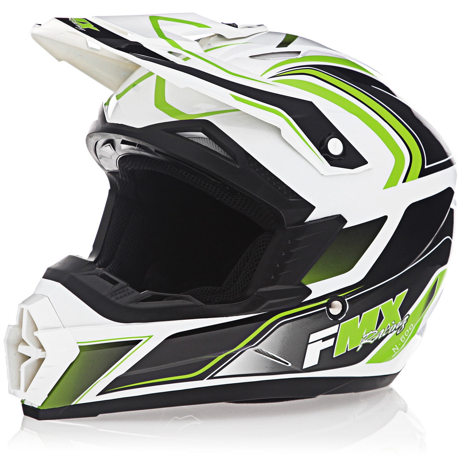 Factory Racing FMX Motocross White Green Helmet size Medium - Walmart.com