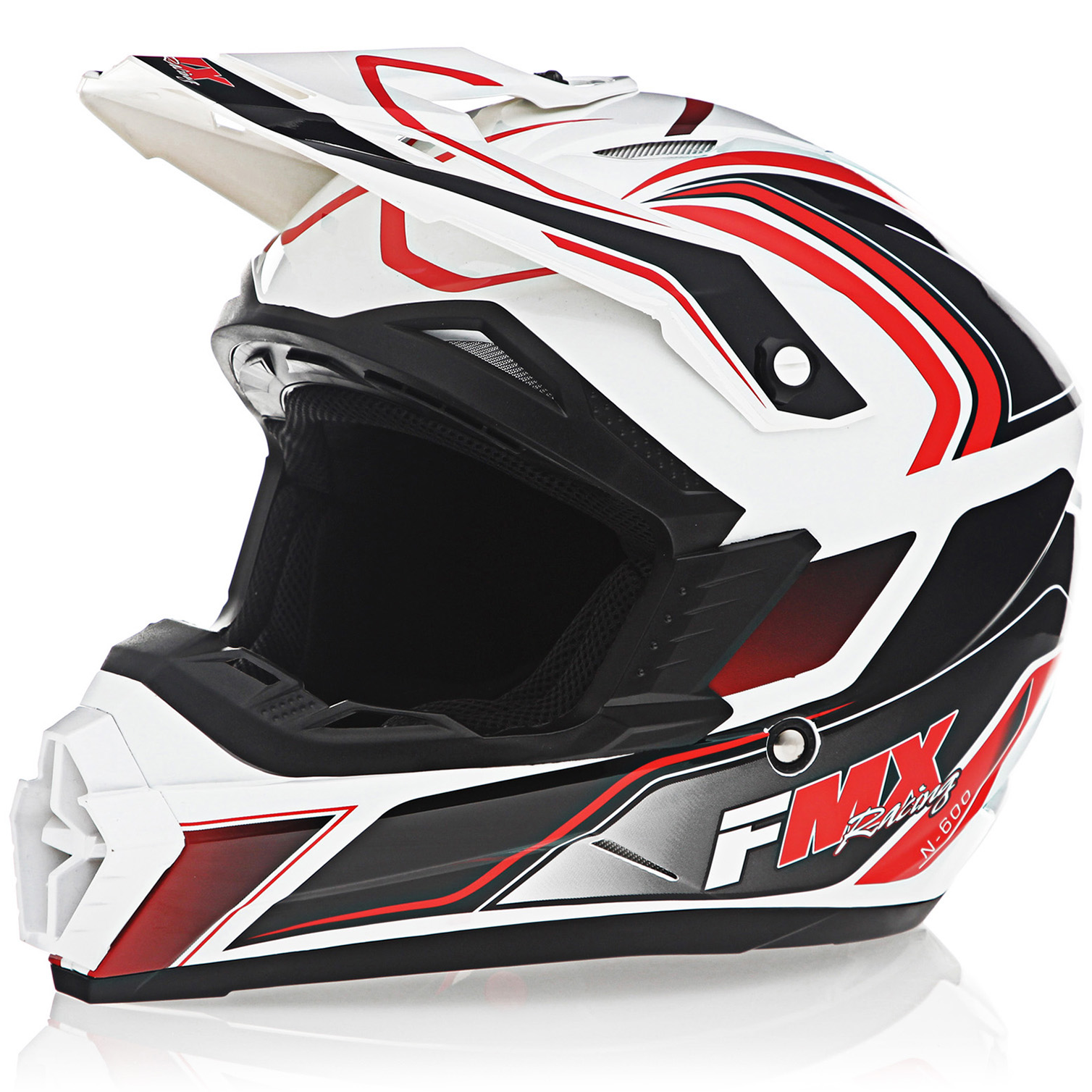 Factory Racing FMX Motocross White Red Helmet size Large - Walmart ...