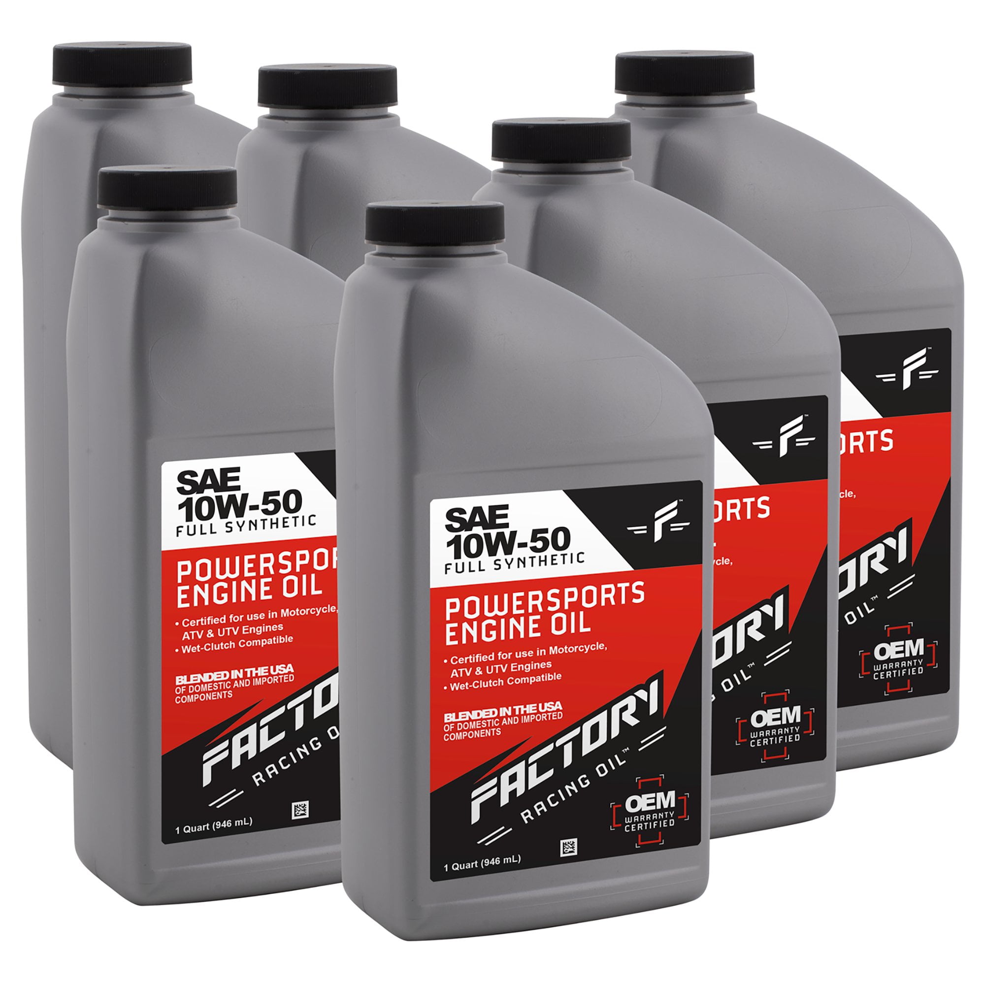 Factory Racing Oil 10W-50 Full Synthetic Powersports Engine Oil - API ...