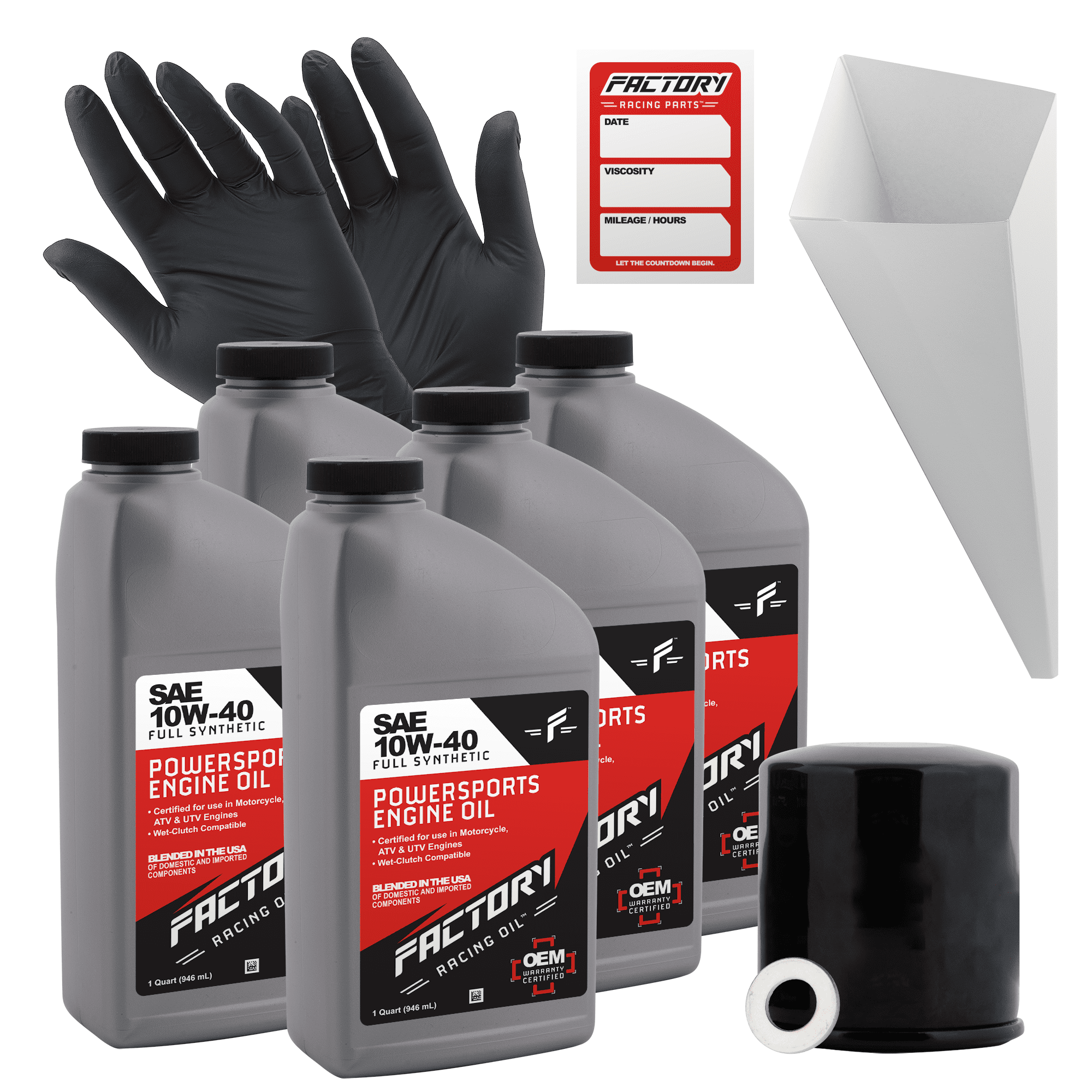 Free Shipping! Factory Racing Parts 10W40 5Qt Oil Change Kit Fits ...