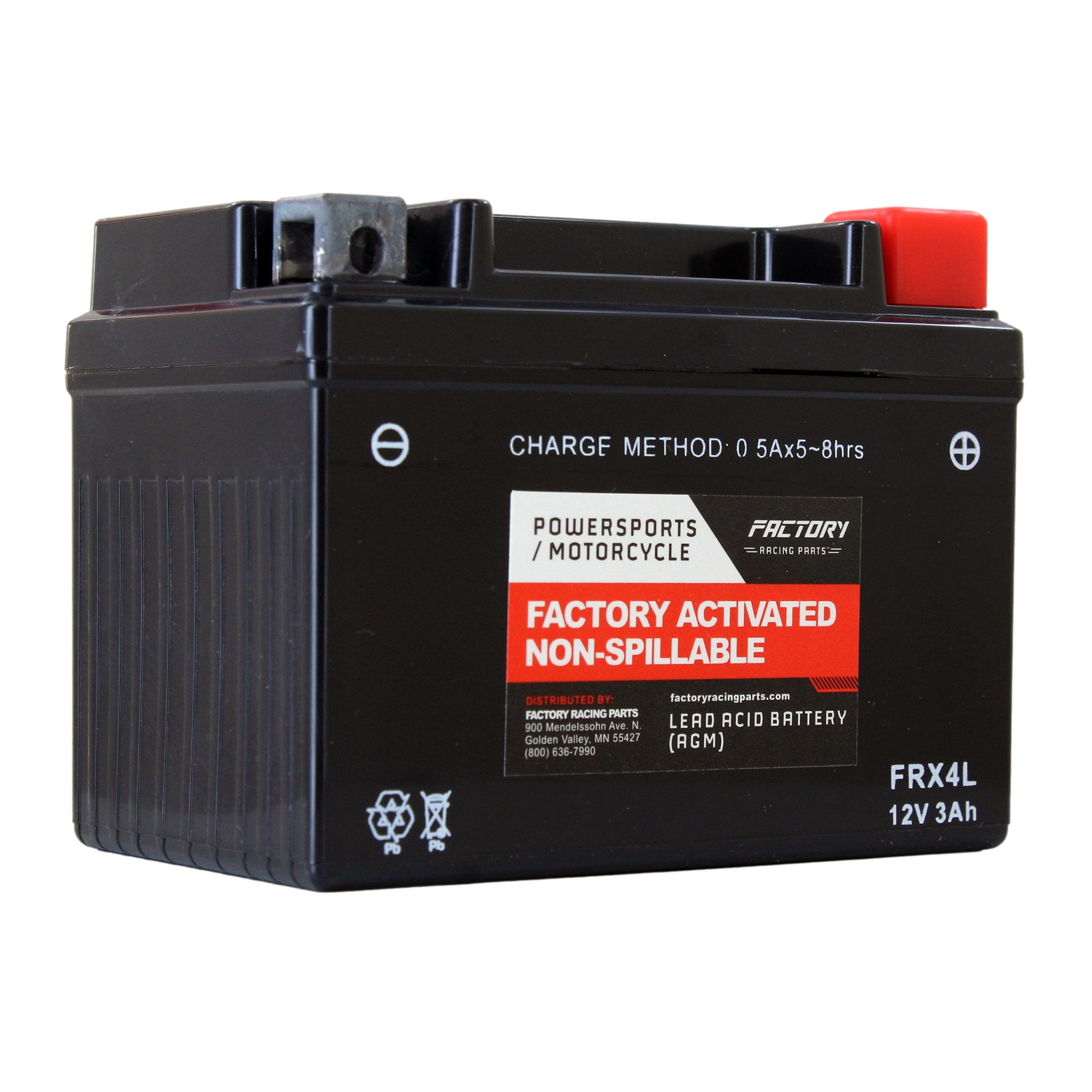 Factory Racing Parts FRX4L AGM Battery Maintenance Free Ready to ...